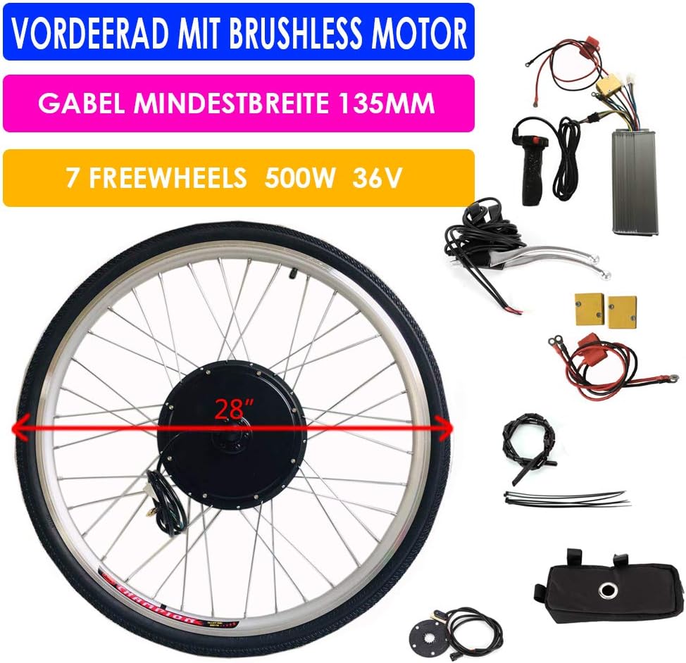 SHIOUCY 28 Inch Electric Bike Kit E-Bike Bike Conversion Kit Rear ...