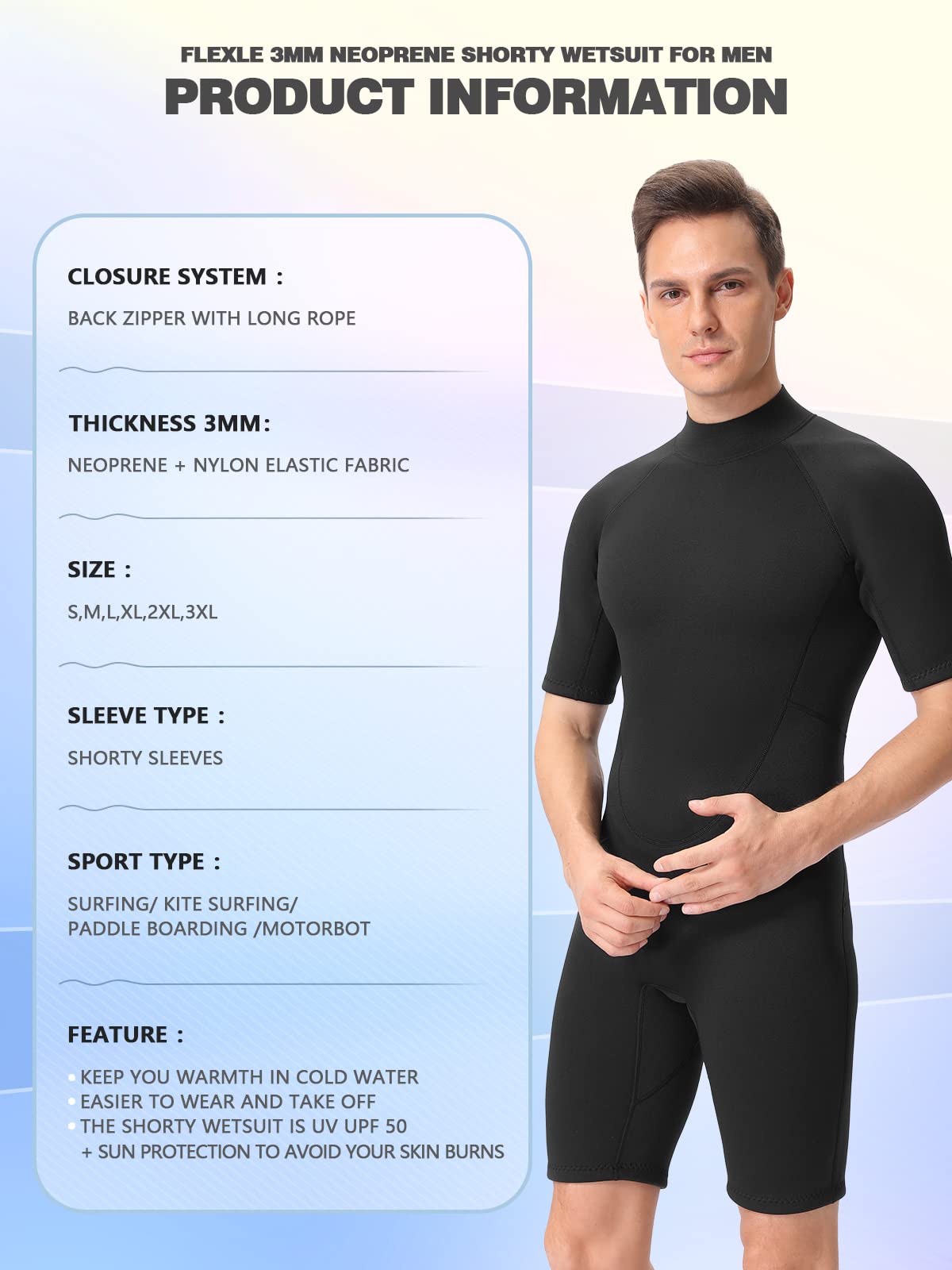 Snapklik.com : FLEXEL Shorty Wetsuit Women 3mm, Wet Suits For Mens In ...
