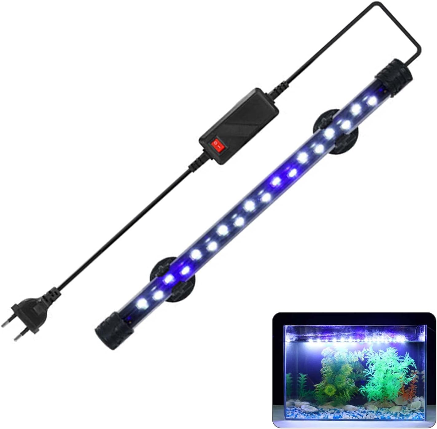 Eacam Fish Tank Light, LED Aquarium Light Submersible Lights Underwater ...