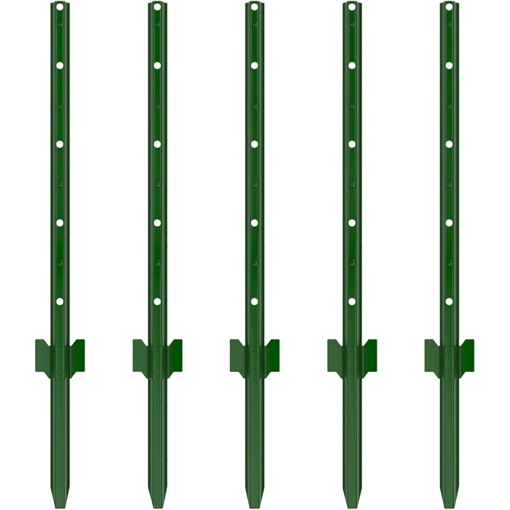 $9/mo - Finance Fence Posts 3 Feet, Pack of 5, 3-4-5-6-7Ft Heavy Duty ...