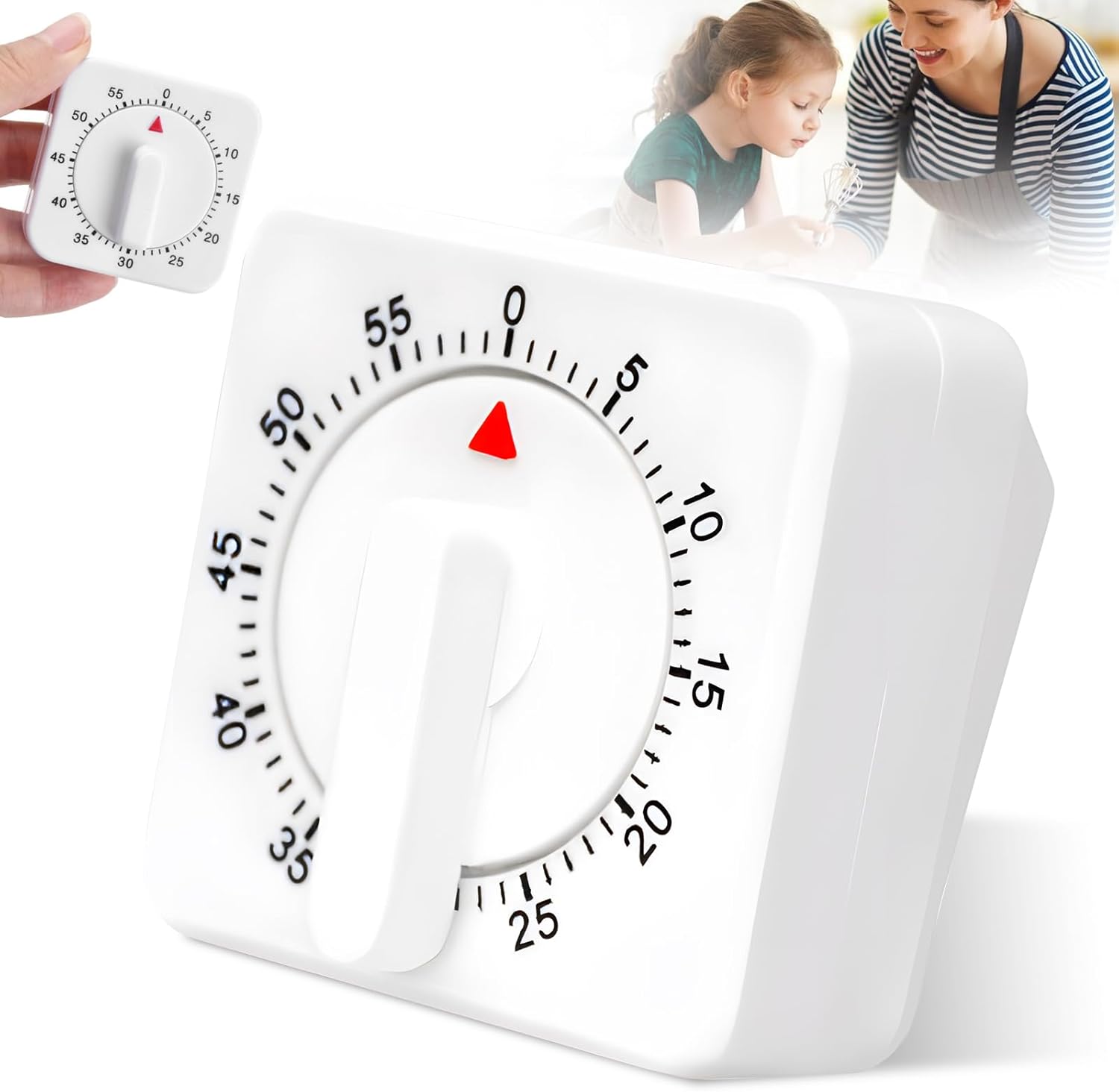 Timers for Cooking, 60 Minute Mechanical Kitchen Timer with Loud Alarm ...