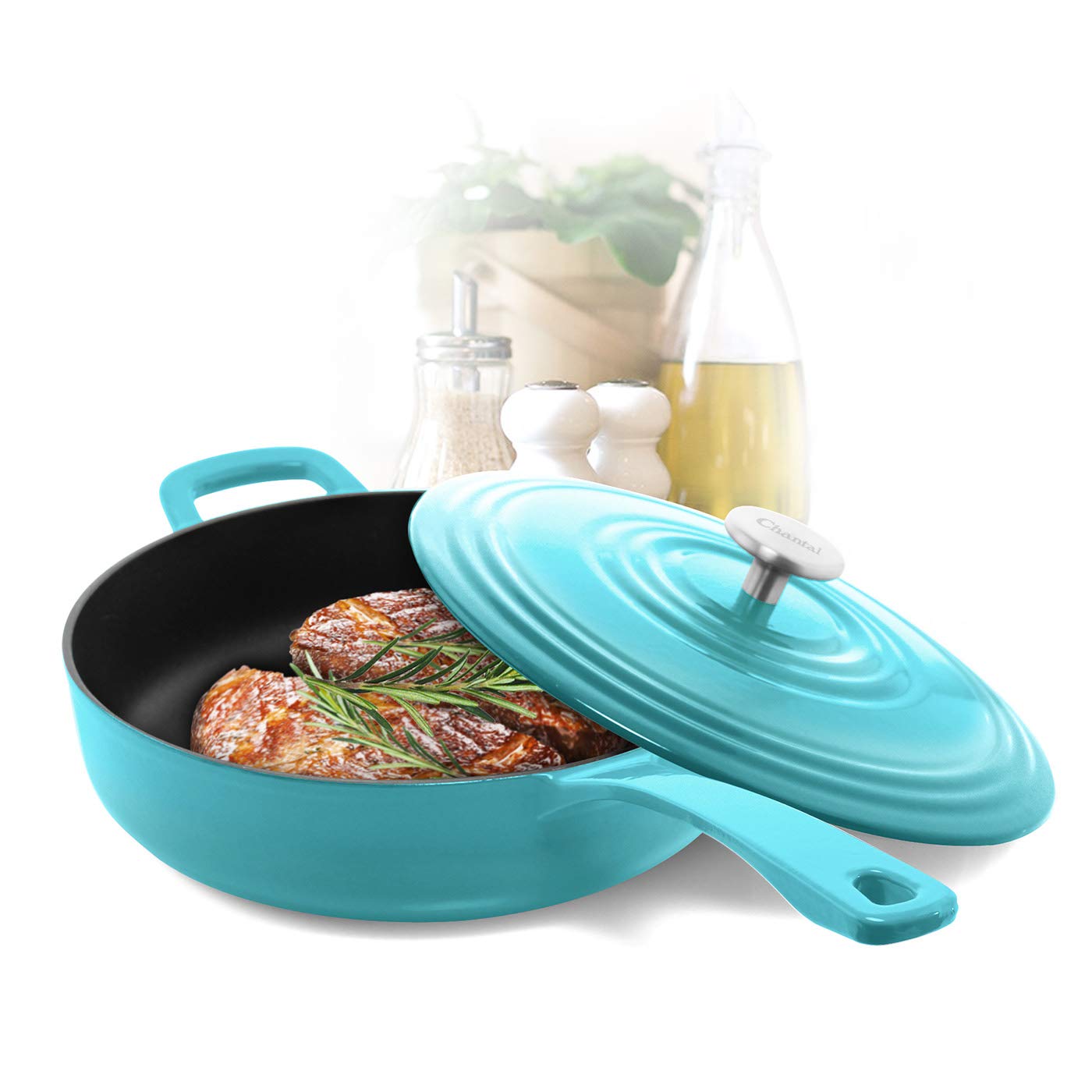Snapklik.com : Chantal Enameled Cast Iron Cookware, Skillet, 4 Quart ...