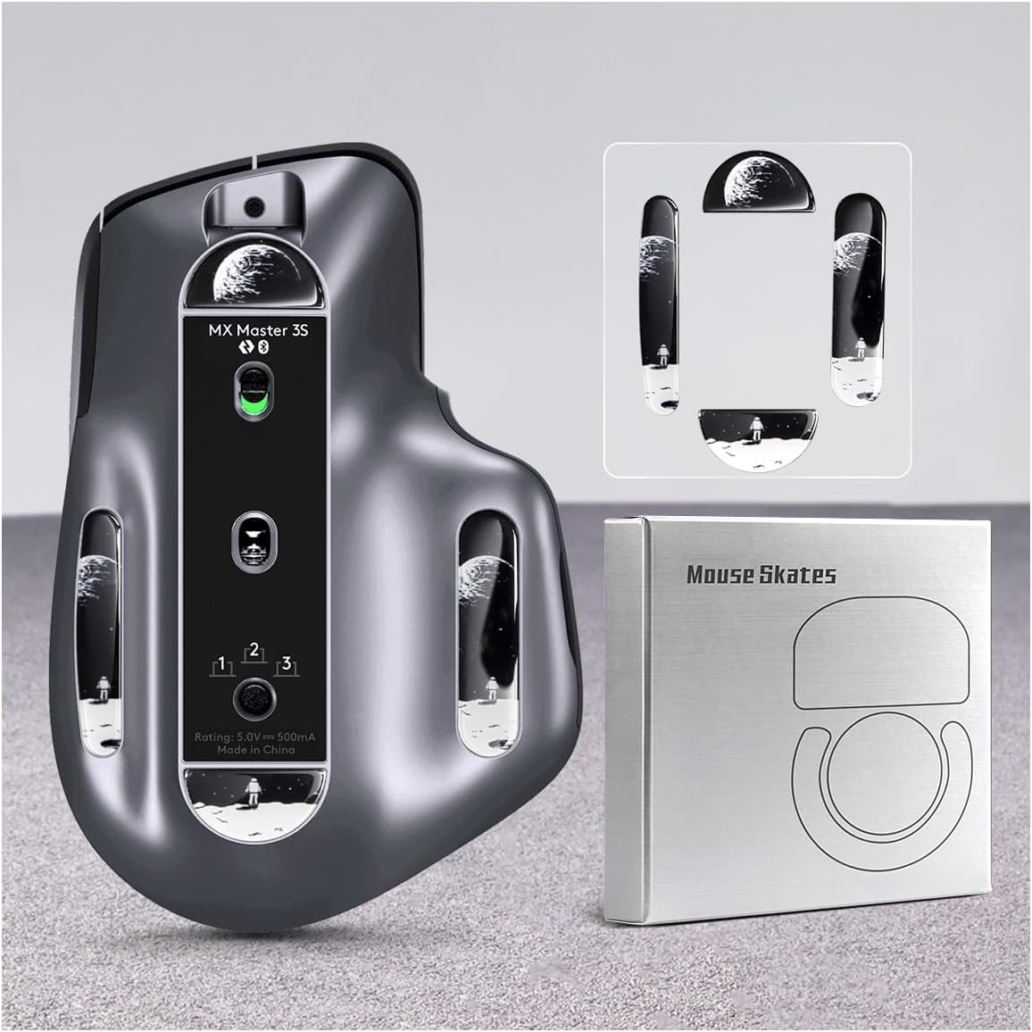 Amazon.com: yiodelu Durable Slimmer Toughened Glass Mouse Skates for ...