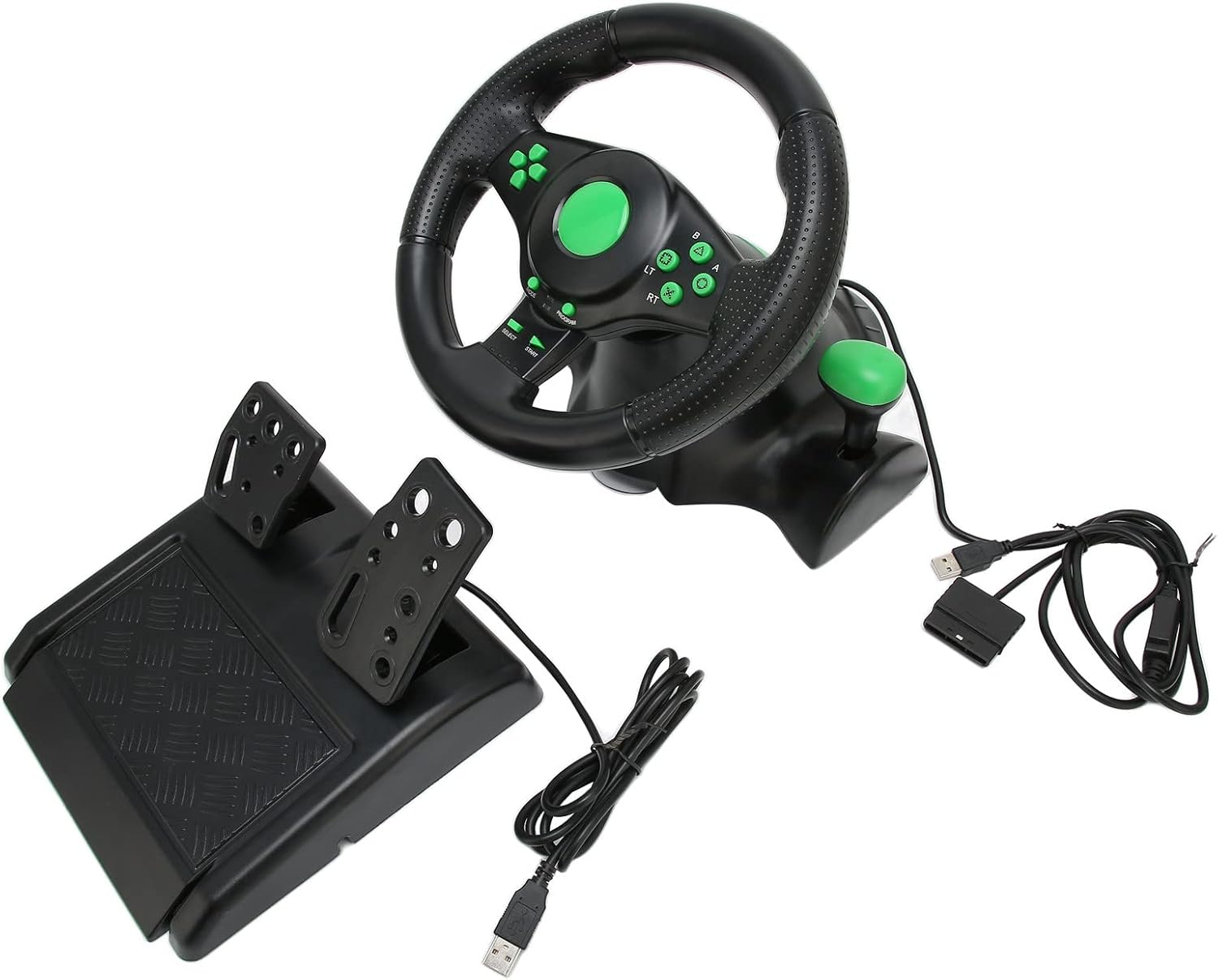 Tangxi PC Game Racing Wheels with Pedal, 180 Degree USB Car Racing ...