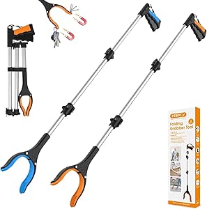 Amazon.com: 2-Pack 43" Extra Long Grabber Reacher Tool, Foldable Reacher Grabber Pickup Tool ...