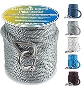 Amazon.com: Anchor Rope 100 ft x 3/8 inch, 3 Strand Nylon Anchor Line ...