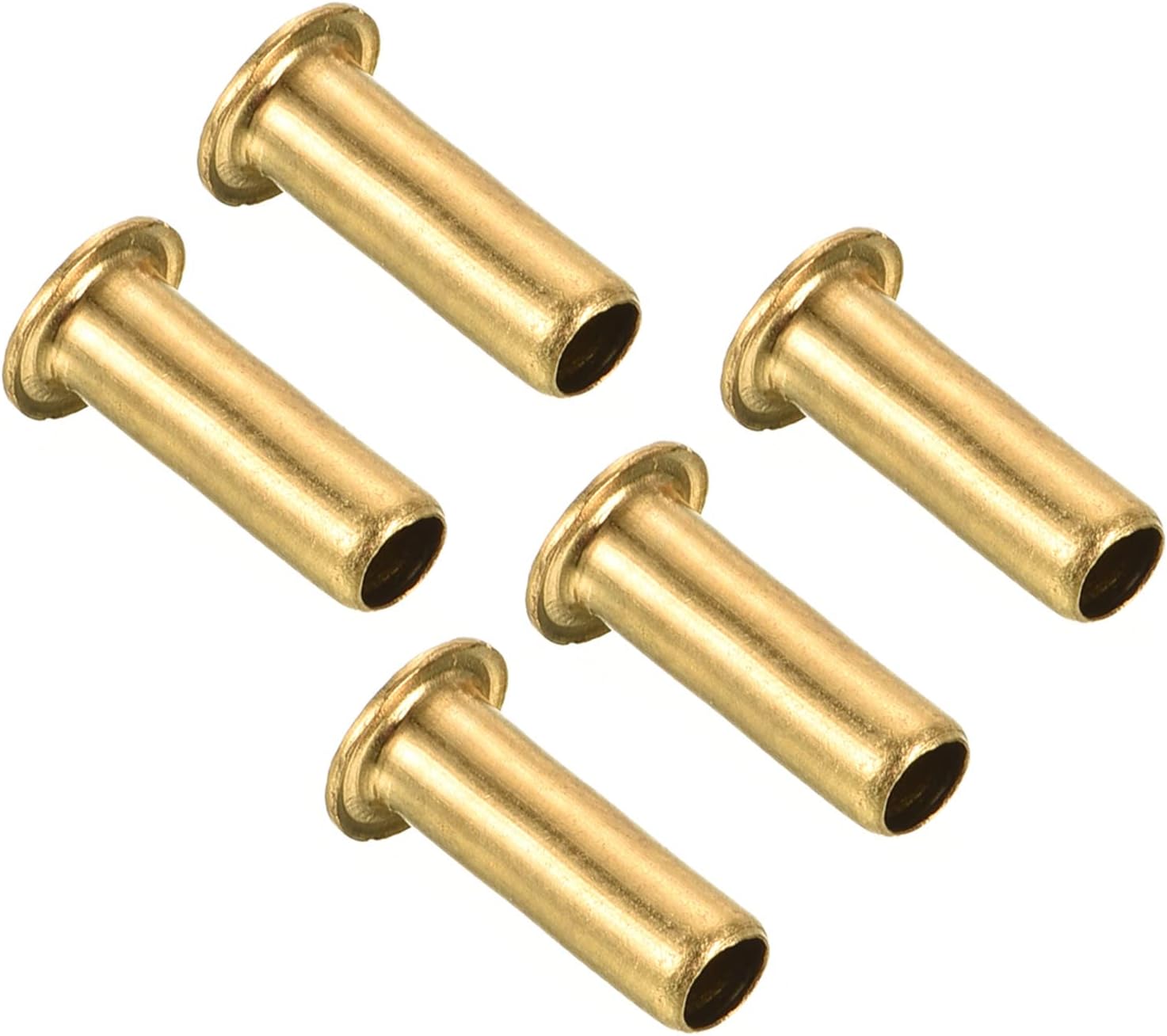 PATIKIL 4mm ID 6.5mm OD Tube Brass Compression Fittings, 5 Pack Insert ...