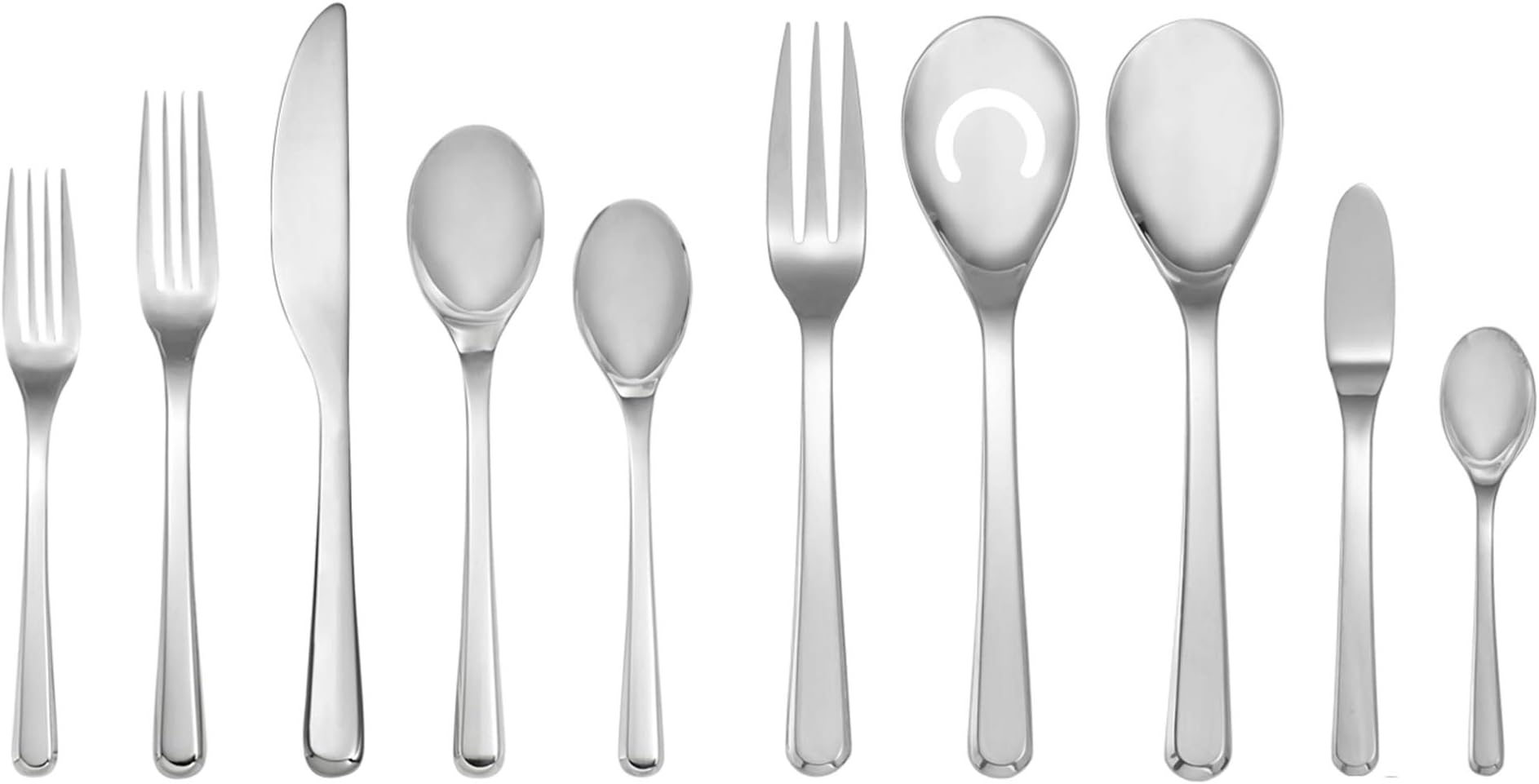 Amazon.com | Pfaltzgraff Southport Flatware, 45 Piece Set, Silver ...