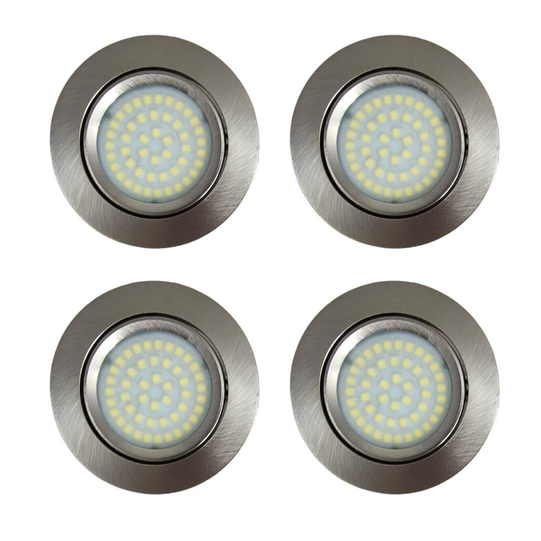 Marvix 4 x LED Spot Lights 12V 24V Tilting Lens 3W Dimmable Warm White ...