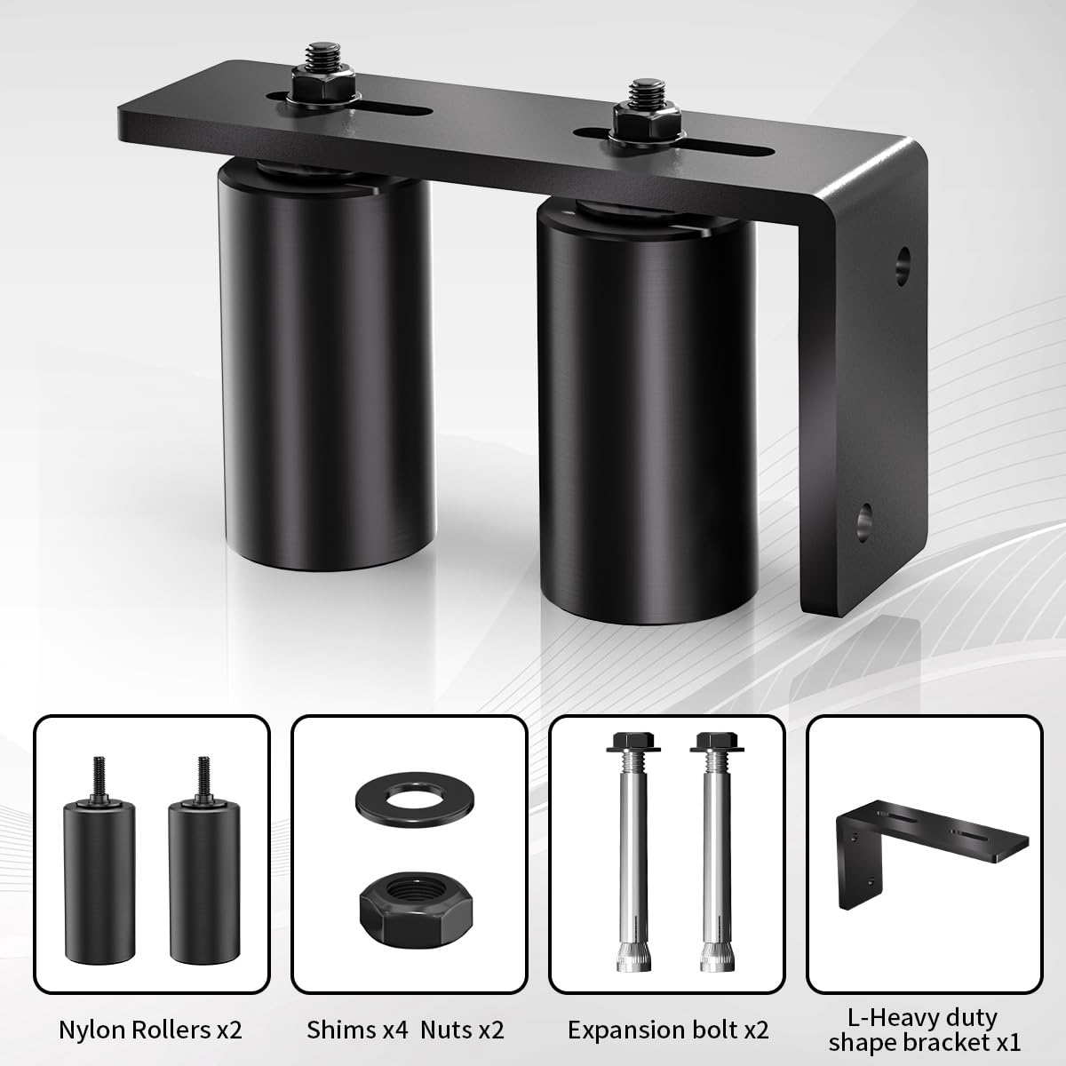 Snapklik.com : Sdstone Slide Gate Guide Roller 4" Black