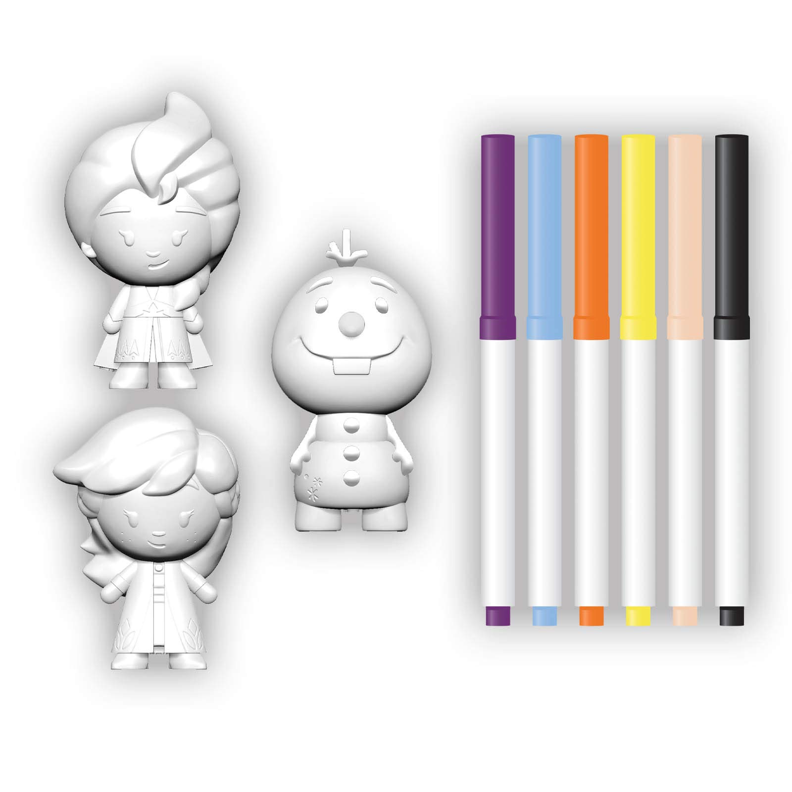 Disney Frozen 2 Squishies Color Your Own Squishy Set with Anna, Elsa ...