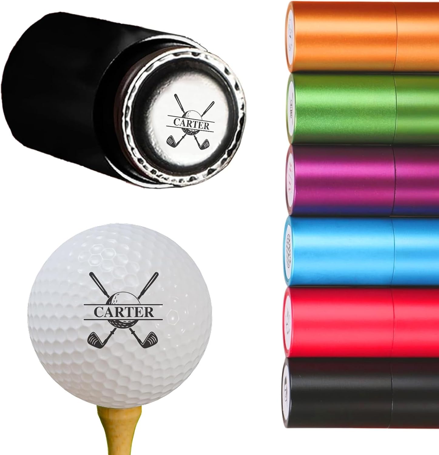Custom Golf Ball Stamp Marker, Quick-Dry Self-Inking Golf Ball ...