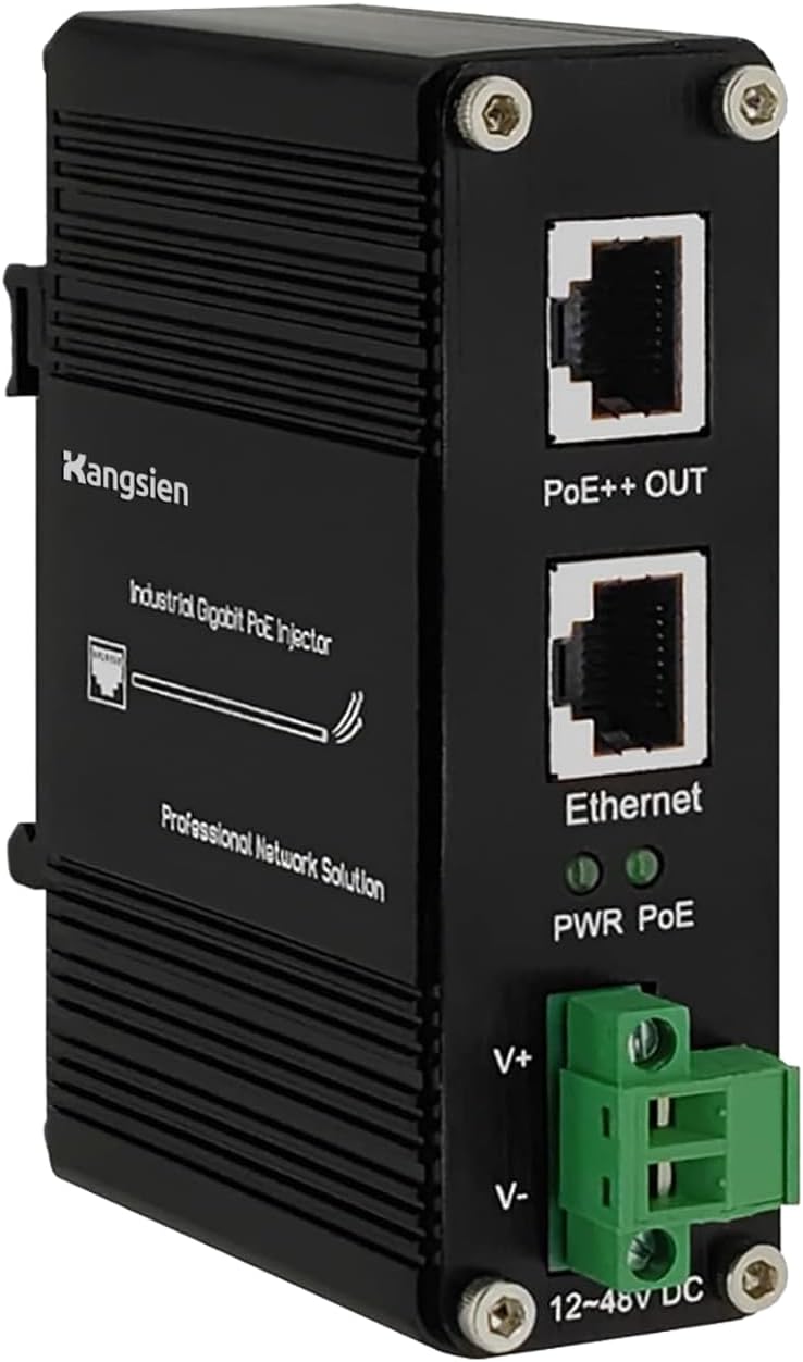 Amazon.com: Industrial Gigabit PoE++ Injector,IEEE 802.3at/802.3af Compliant, 95W PoE Adapter ...