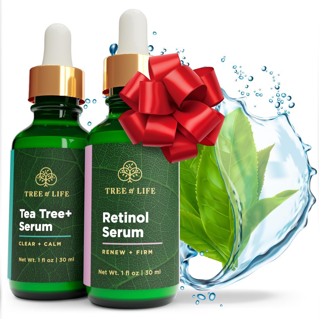 Amazon.com: Tree of Life Retinol Serum & Tea Tree Serum for Face - Skin ...