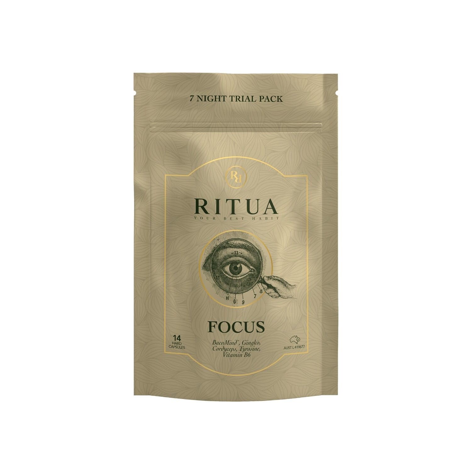 Ritua Wellness Nootropic Mushroom Supplement 7-Day Trial Pack, Brain ...