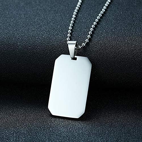 Amazon.com: Rockyu Military Dog Tag Chains for Men Women Silver ...