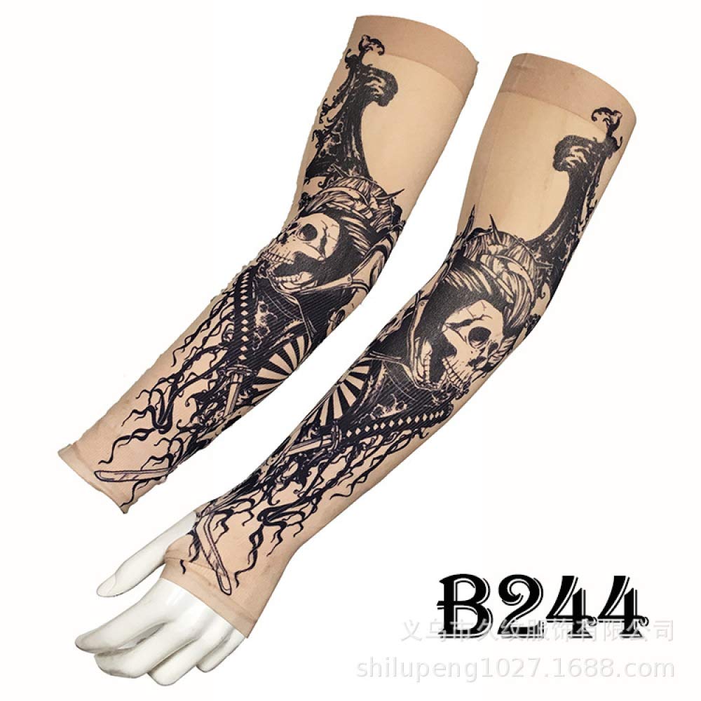 Ice Sleeve Tattoos Men Arm Sleeves Riding Tattoo Ice Silk UV