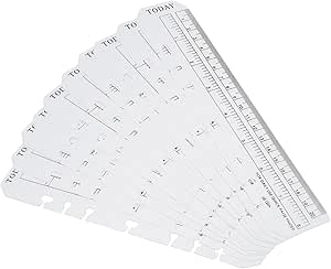 Amazon.com: PATIKIL 8.7"x1.8" Bookmark Ruler, 20 Pack Snap-in Ruler ...