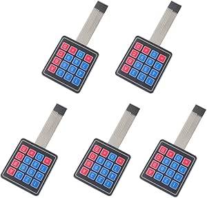 DIYmalls 4x4 Keypad 16 Key Matrix Array Membrane Switch 8pin Keyboard ...
