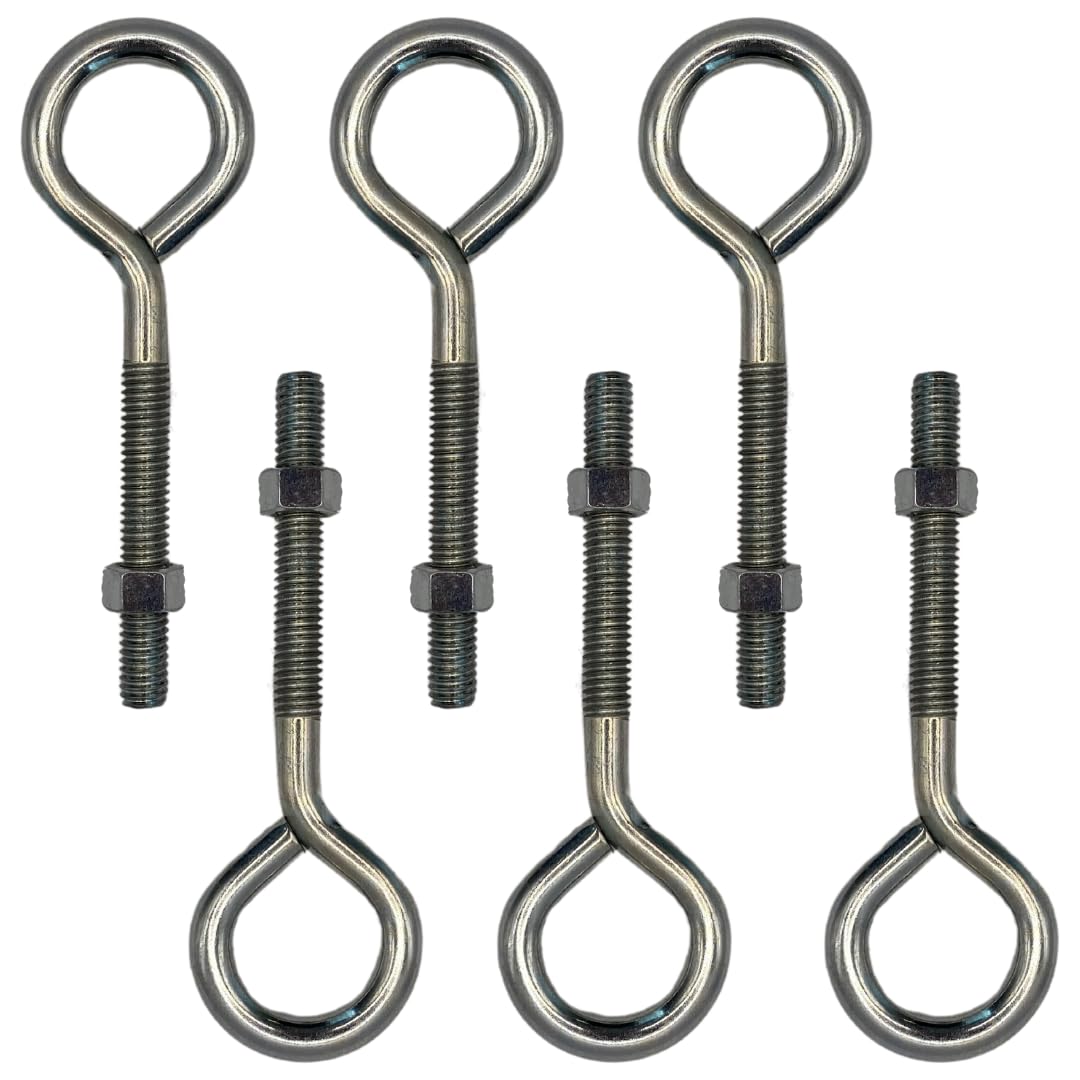 Snapklik.com : NU-SET 4-3/4 Inch Threaded Wire Bent Eye Bolts For Tie ...