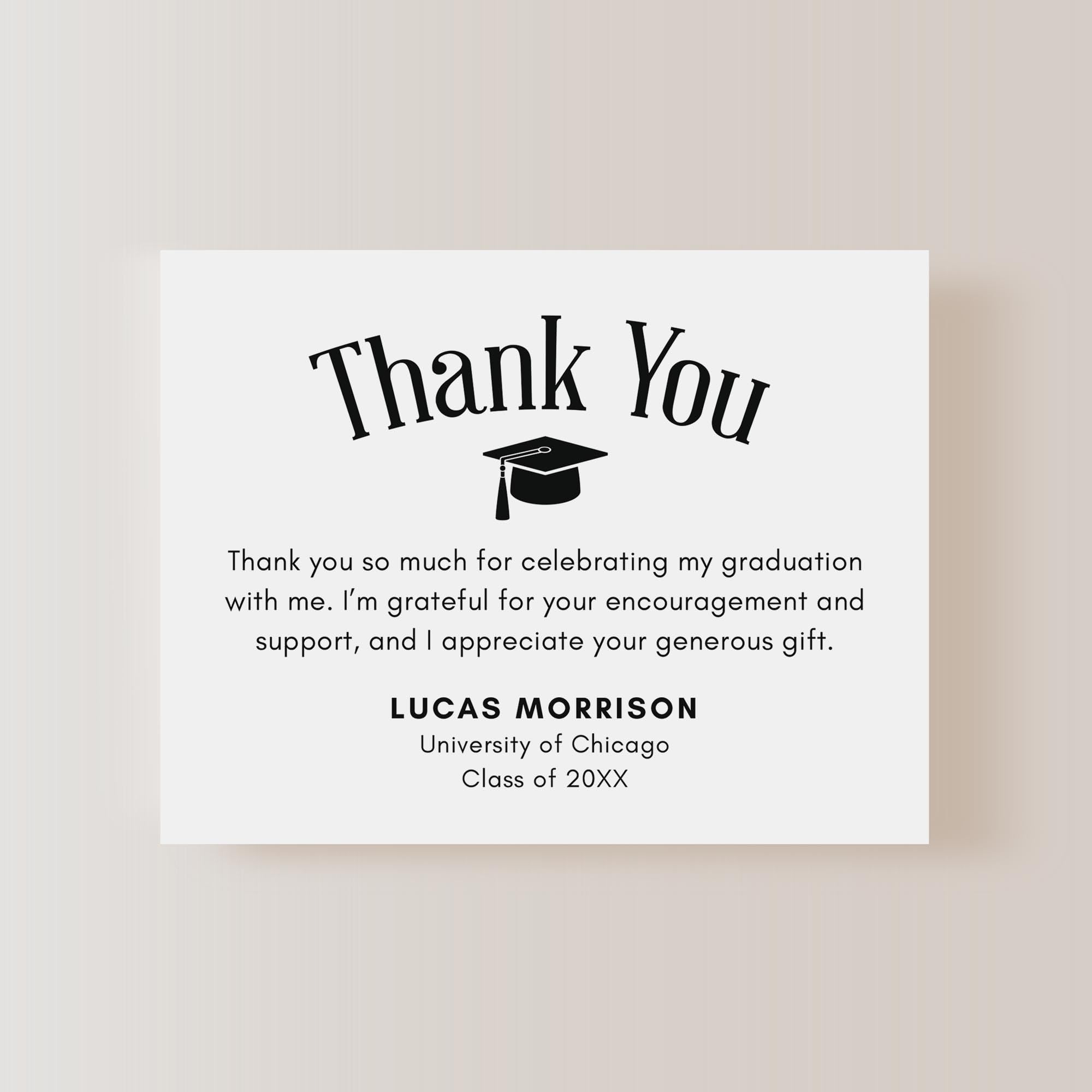 Project Graduation Thank You Letter Example
