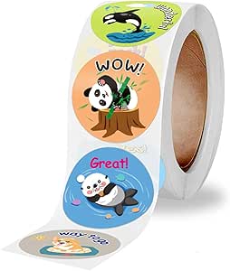 Amazon.com: Aisatisforu Cute Animal Reward Stickers for Teachers ...