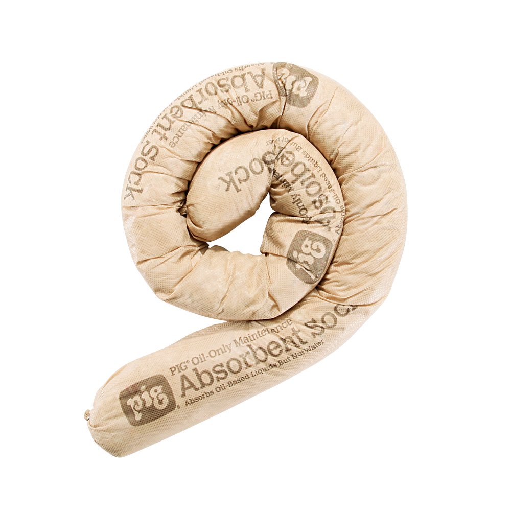 PIG Oil-Only Maintenance Absorbent Sock | Absorbs Oil Based Liquids |1 ...