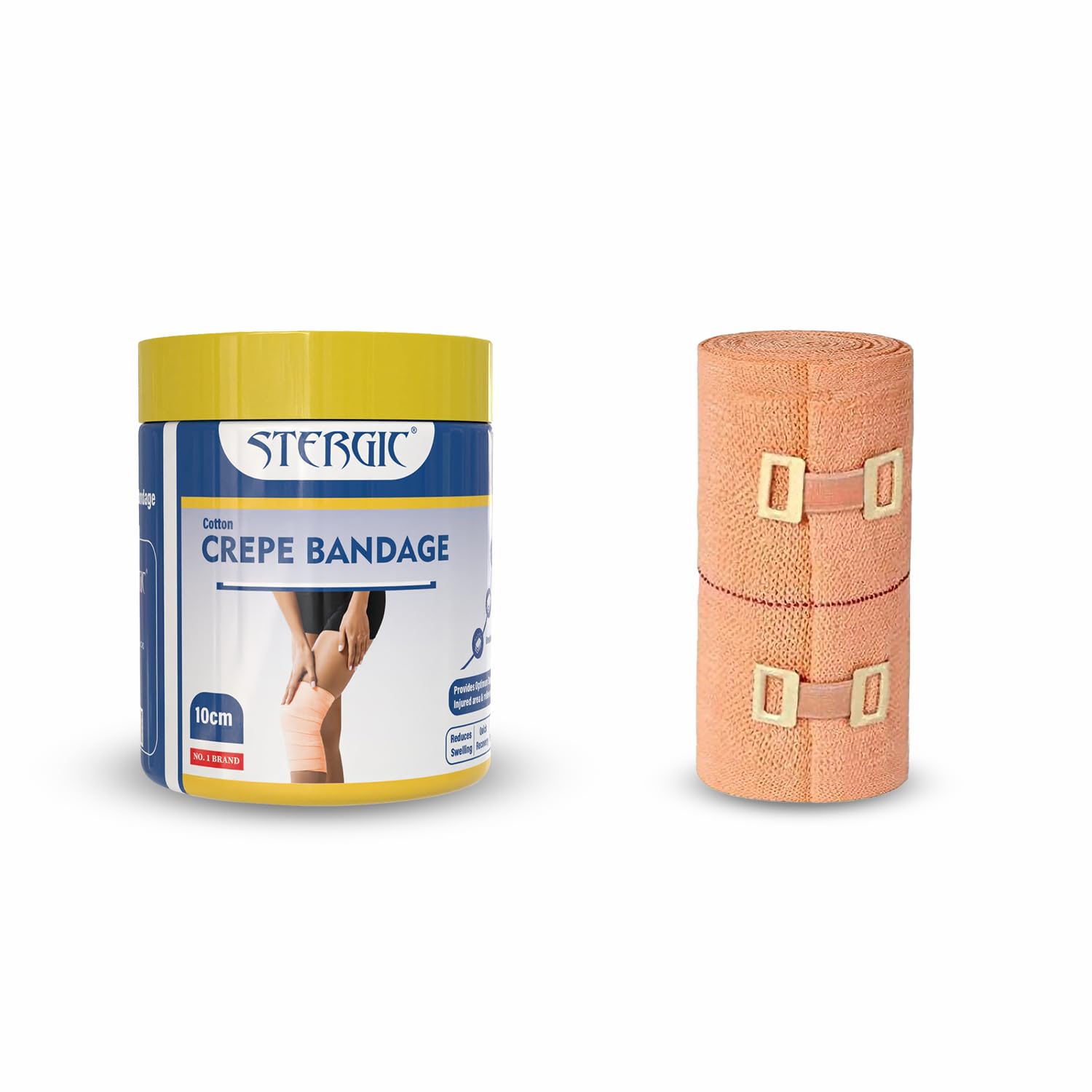 Buy STERGIC Cotton Crepe Bandage with Flexible Clips | Pain Relief ...