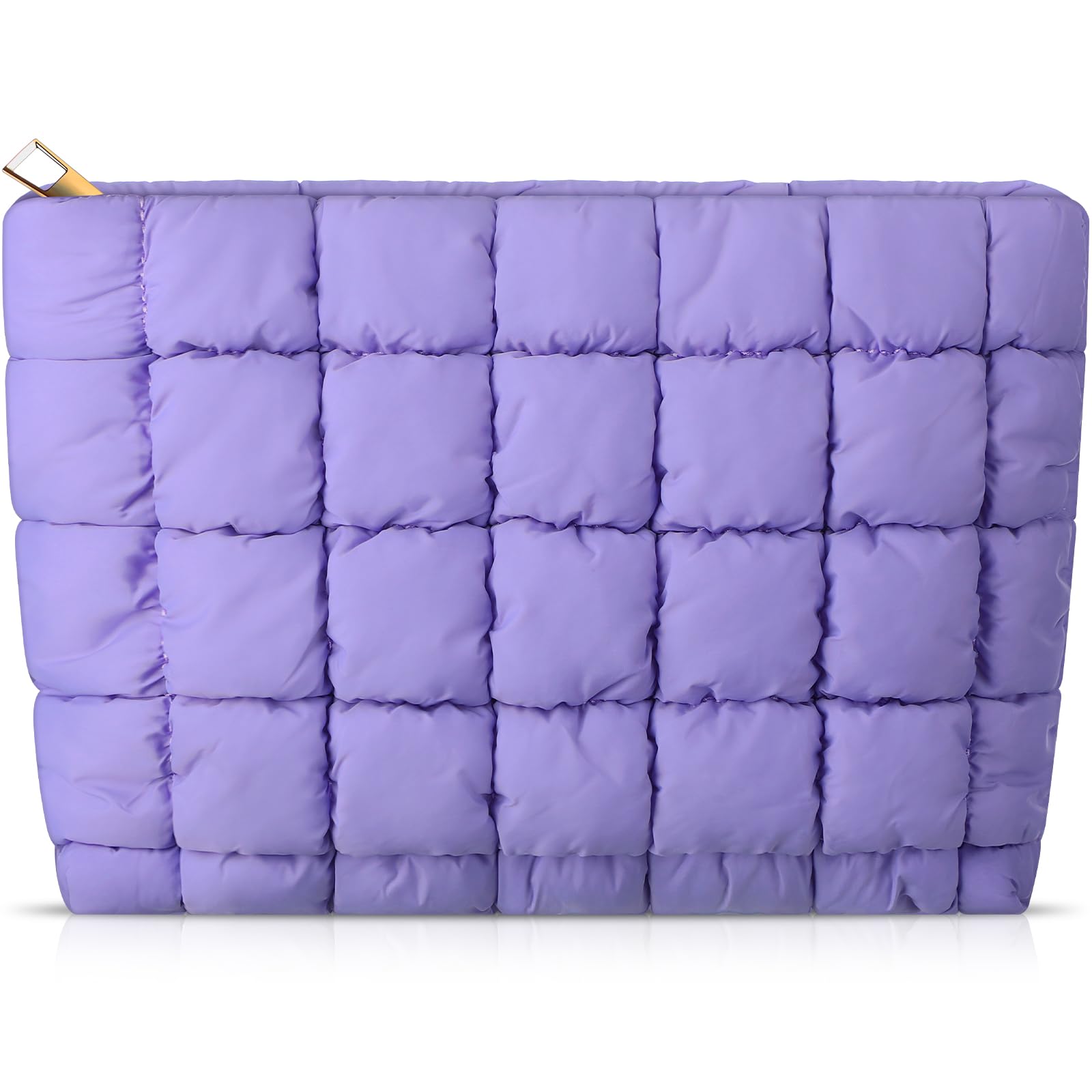 Amazon.com : Hillban Puffy Quilted Makeup Bag Quilted Cosmetic Bag Cute ...