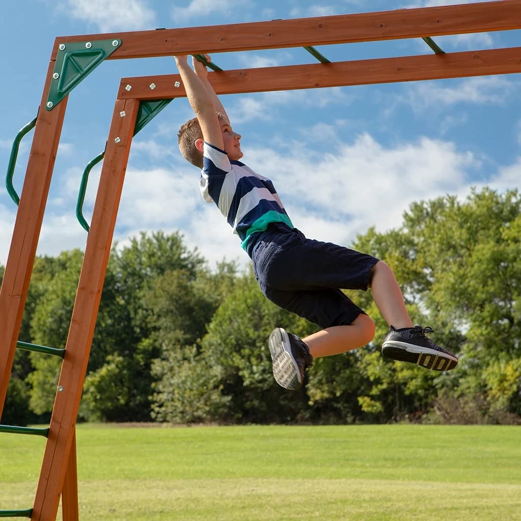 Buy HLOFIZI Monkey Bars for Backyard Playset, Kids Monkey Bar Kit 12 ...