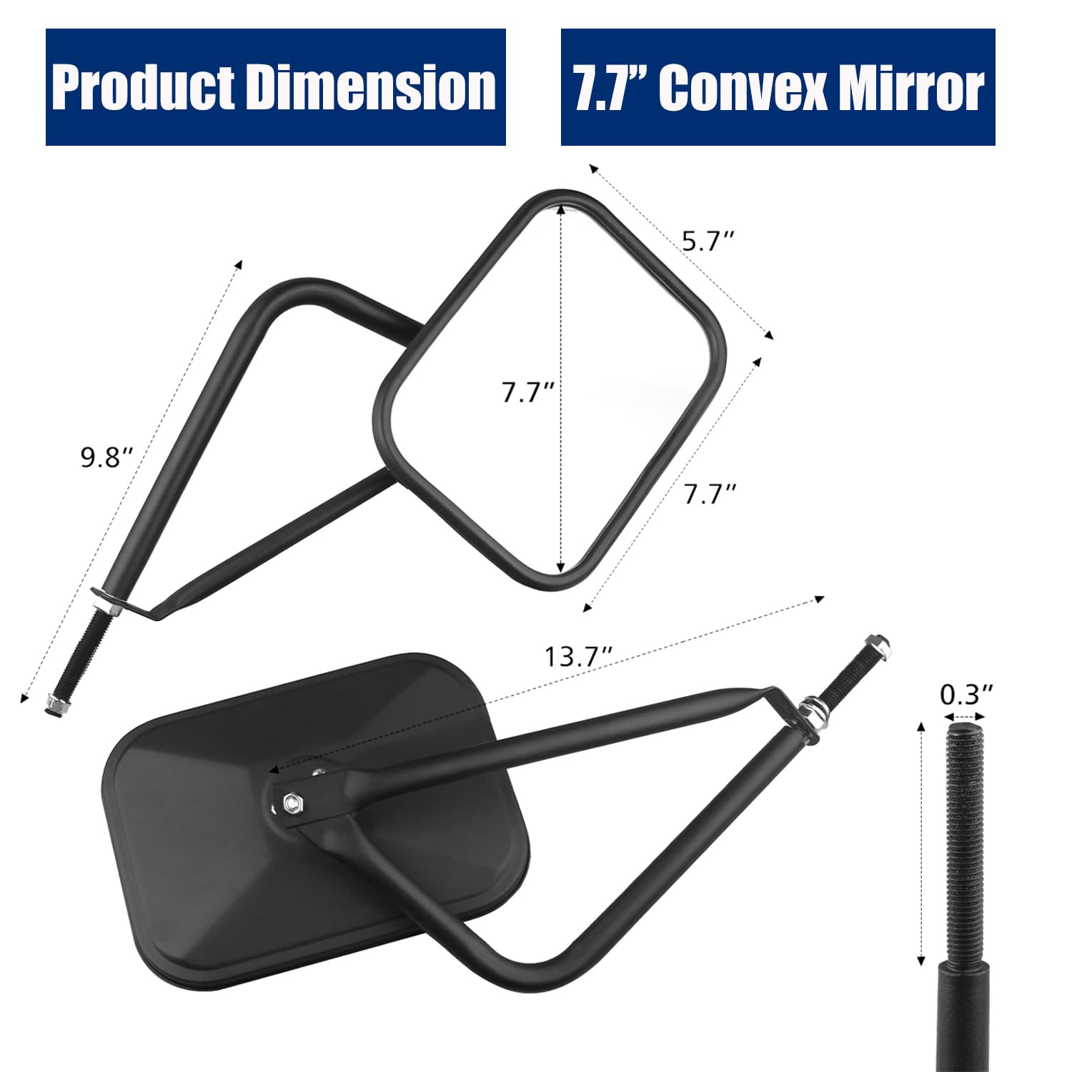 Jeep Side Mirrors With Doors Off Mirrors For Half Doors Fits With ...