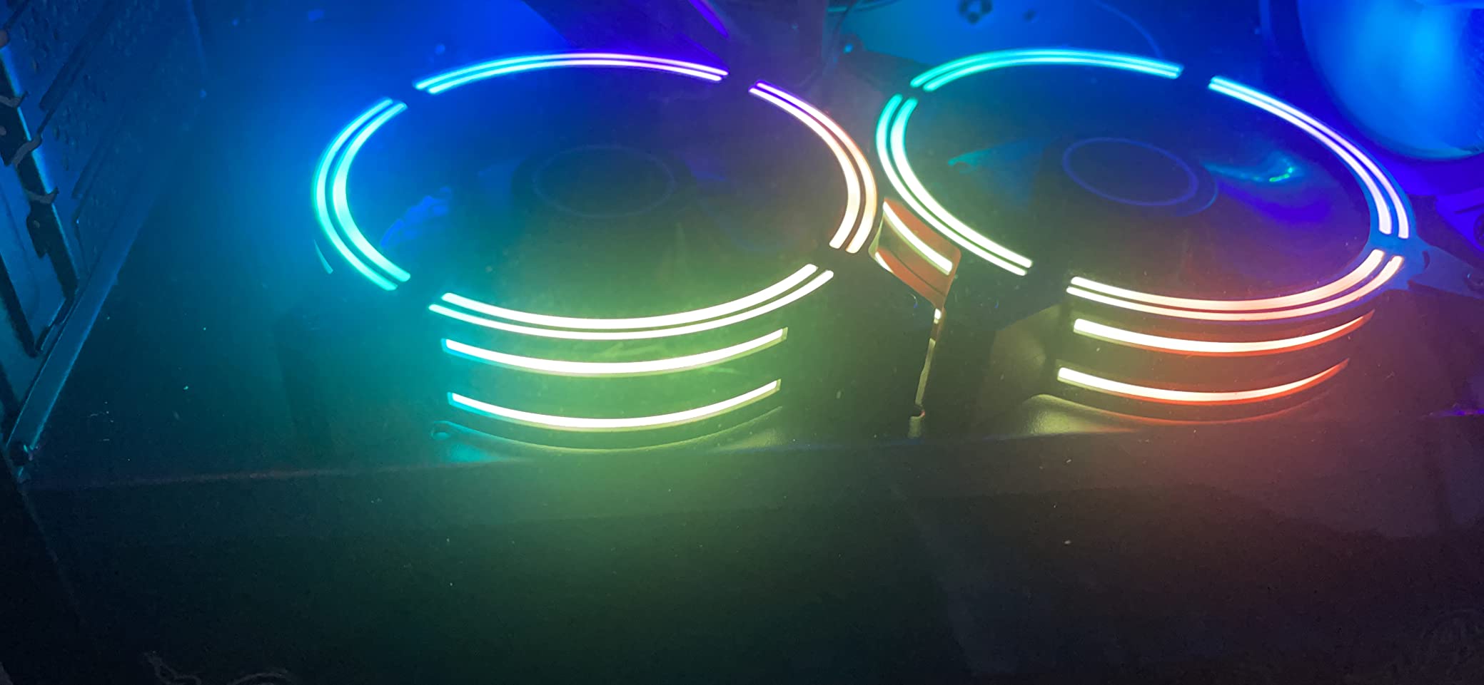 EZDIY-FAB 120mm PWM White LED Fan, Dual-Frame LED Case Fan for PC Cases ...