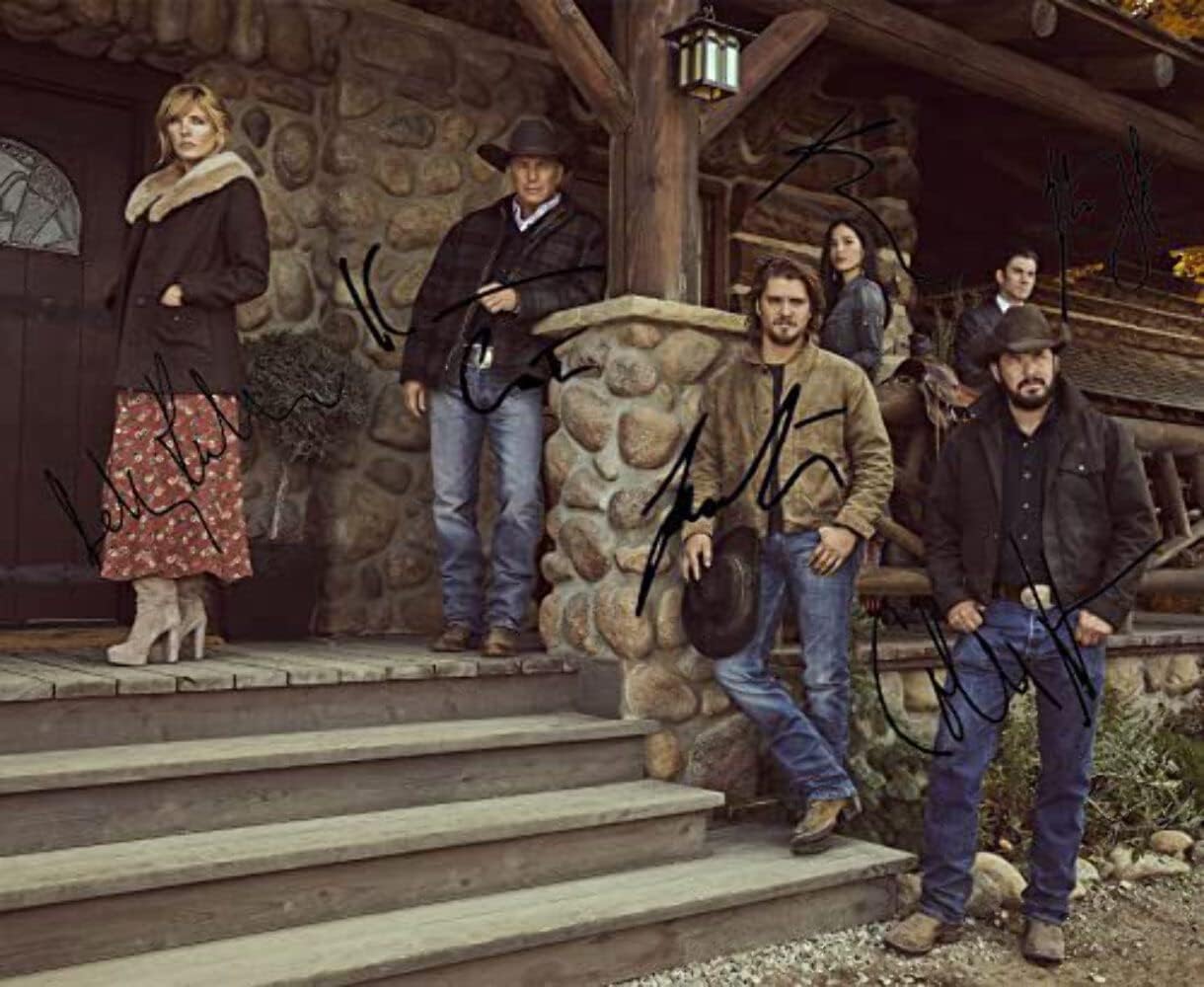 Amazon.com: WarriorJohn Yellowstone Cast Signed Reprint Kevin Costner ...