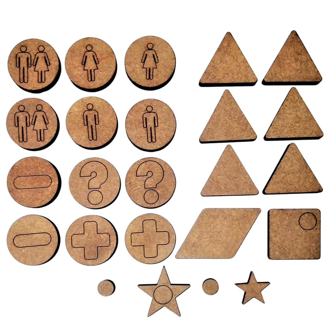 Amazon.com: Balsa and MDF Wood Symbol Set – Perfect for Educational ...