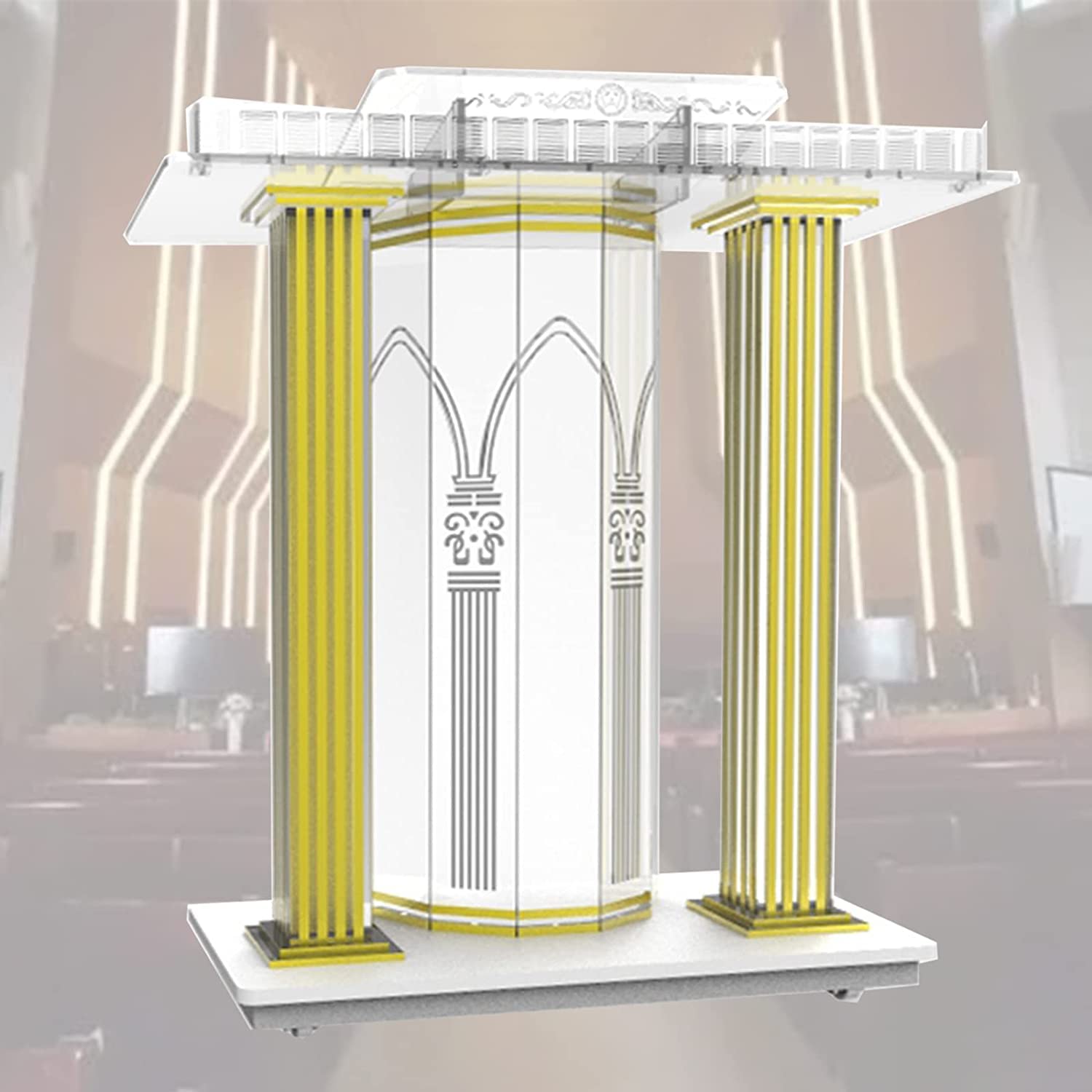 Rolling Podium Floor Podium Luxury Acrylic Podium Suitable For Schools ...