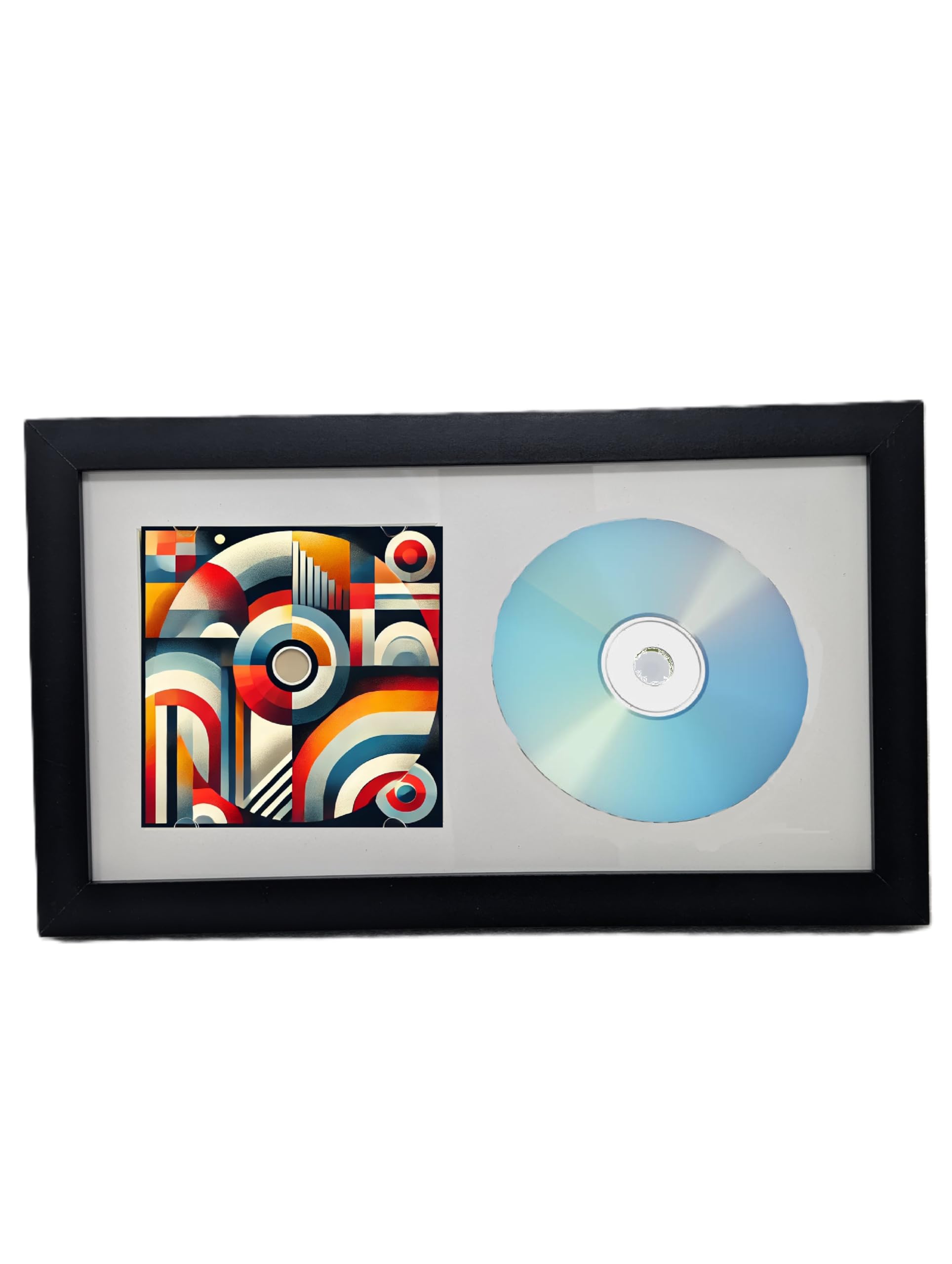 Amazon.com - Music Memorabilia Display Frame, Black Wood with White Mat ...