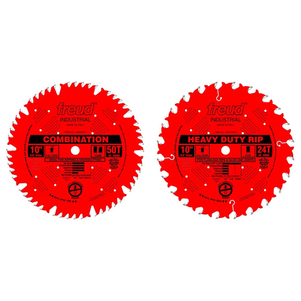 Freud LU84R011 10" Combination Blade and Freud America LM72R010 10 ...