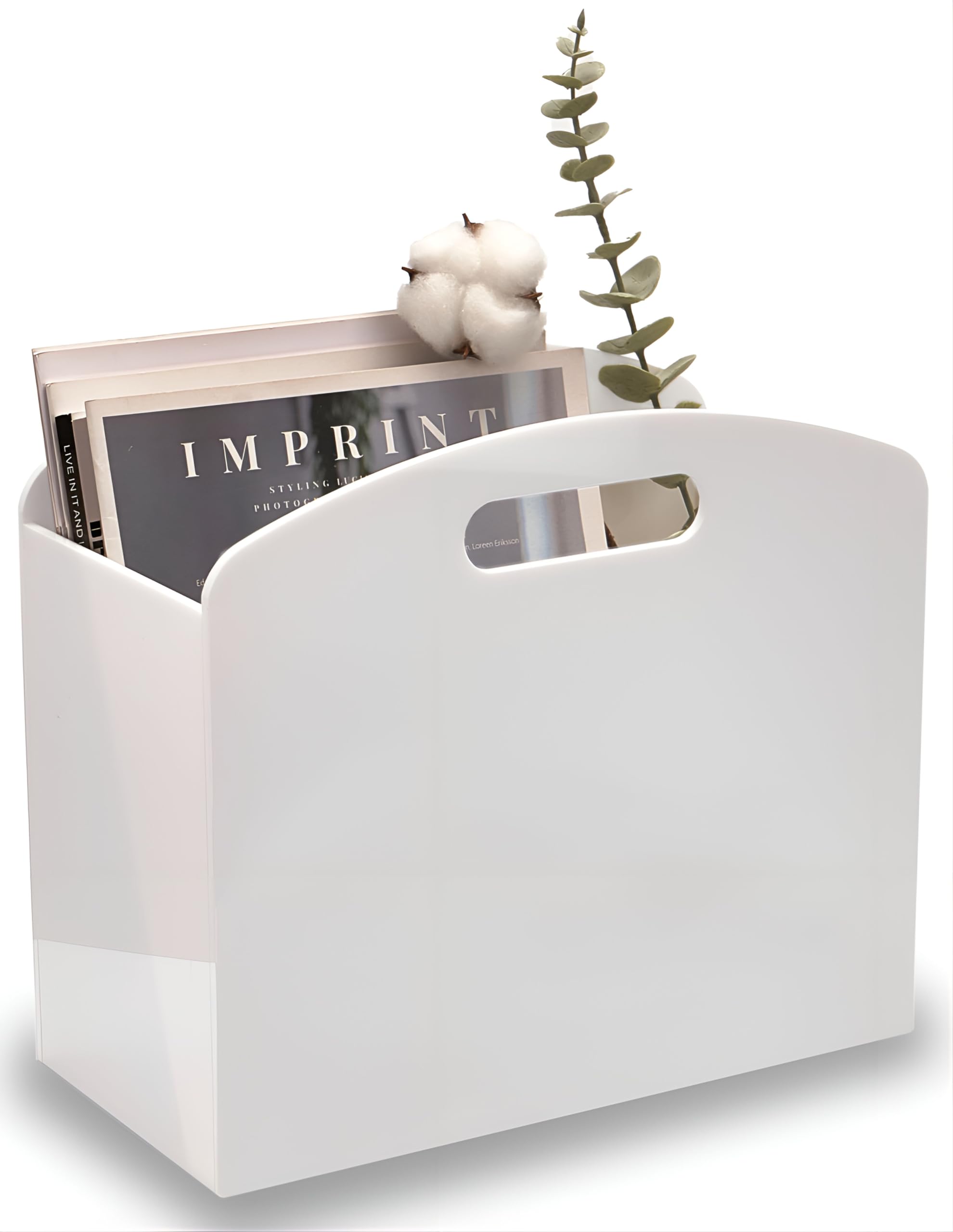 Contemporary Magazine Holder Modern Magazine Rack Handmade Bent