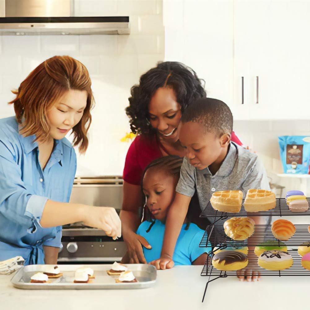 Somine 3-Tier Cooling Rack for Baking Non-Stick Stackable Baking Wire ...