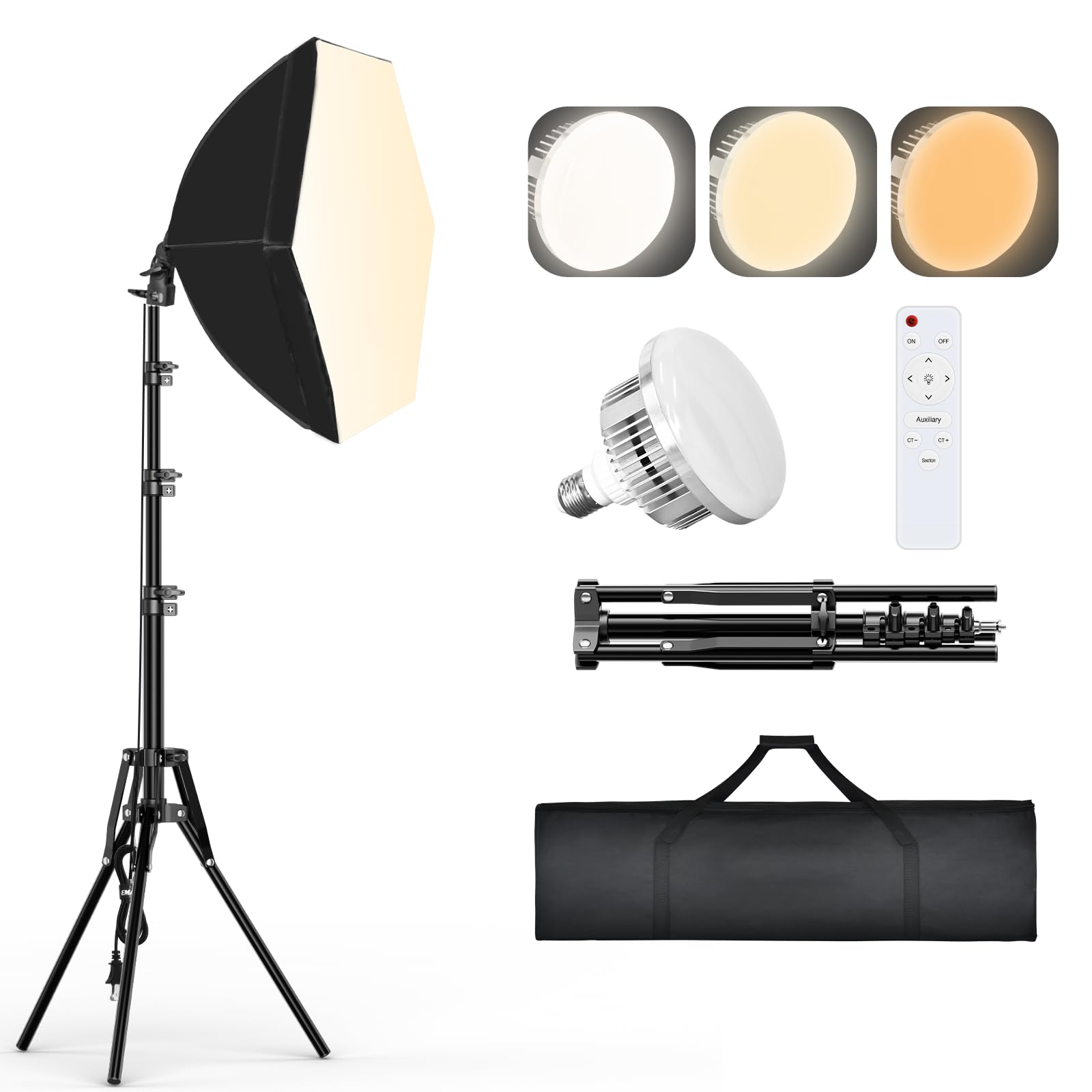 Amazon.com : GLOSHOOTING Softbox Lighting Kit, 16''x16'' Photography ...