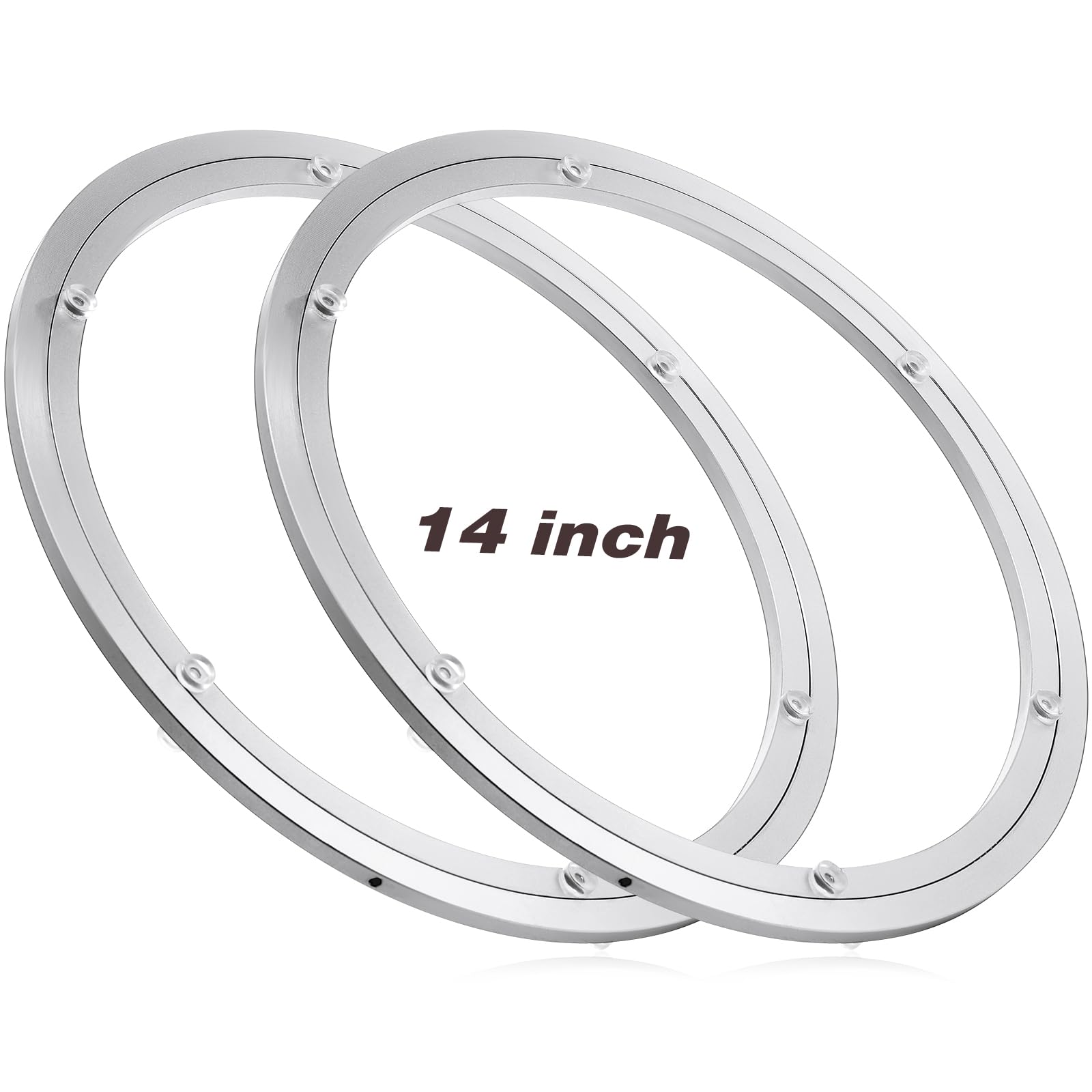 Buy JaGely 2 Pack 14 Inch Lazy Susan Hardware Aluminum Alloy Turntable ...