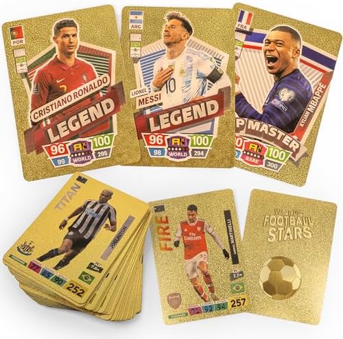 Buy TD Creation World Football Soccer Star Gold Cards | Soccer Trading ...