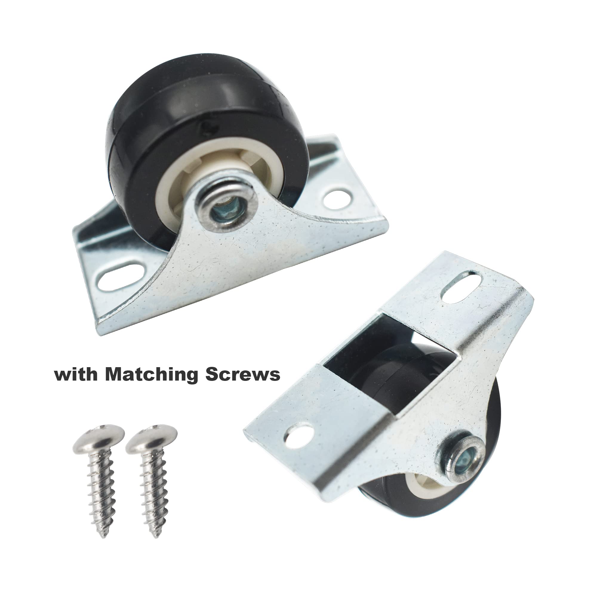 Snapklik.com : Floyutin 1 Inch Rigid No-Swivel Plate Casters Small ...