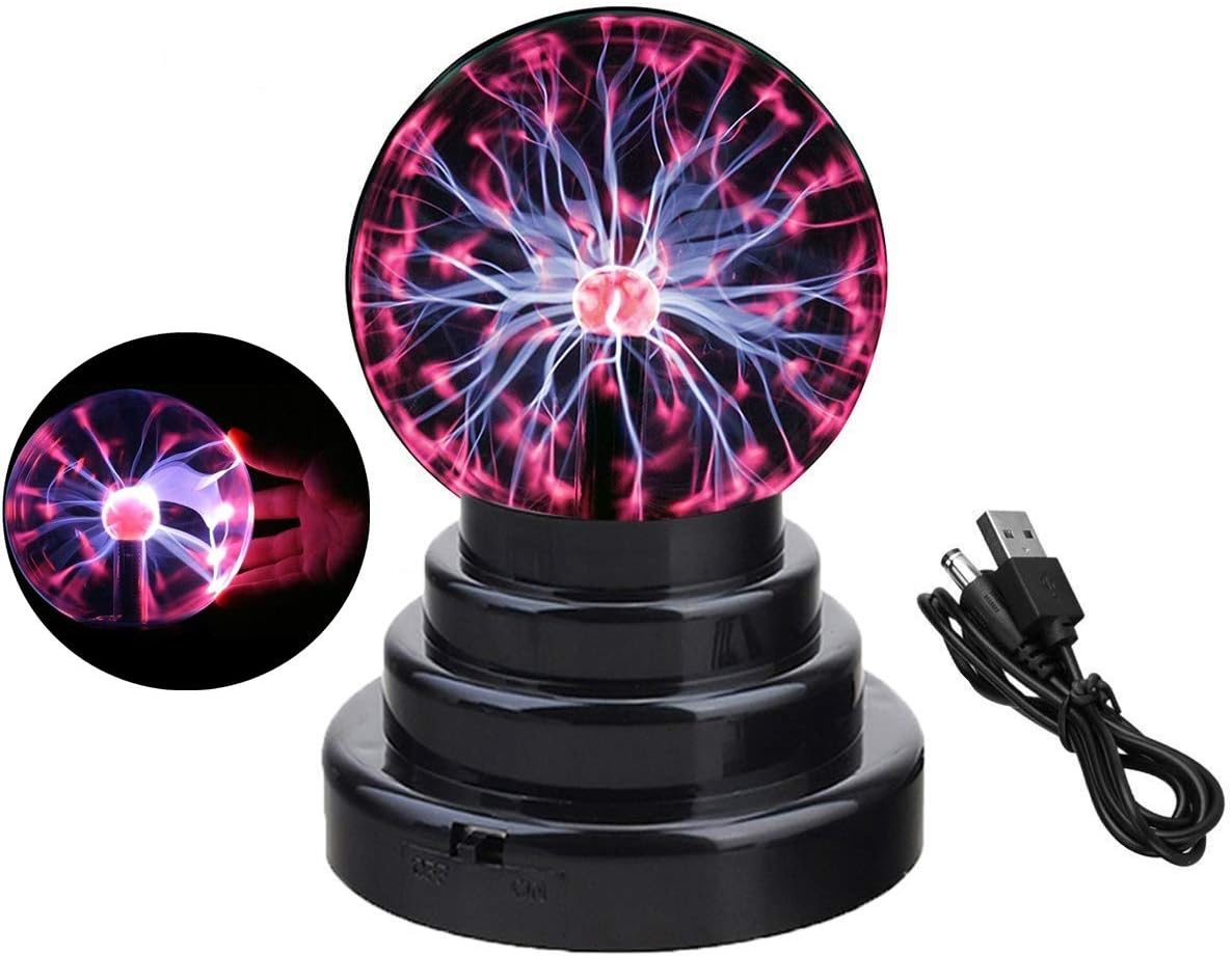 Junxave Plasma Ball Lamp Light [Touch Sensitive] Nebula Sphere Globe ...
