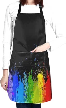 Amazon.com: LVGOOKI Rainbow LGBT Gay Pride Apron with 2 Pockets for ...