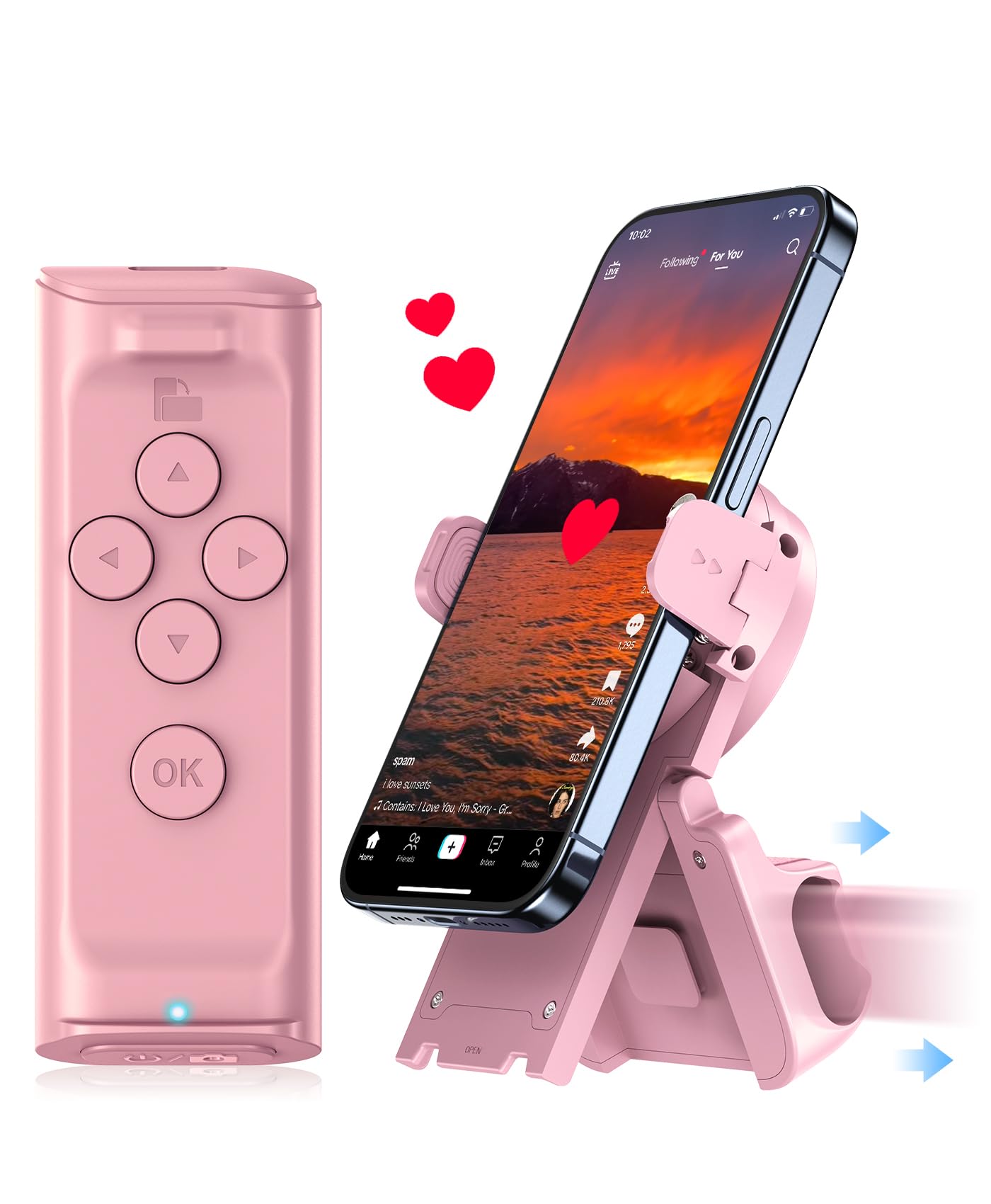Amazon.com: JIMZOO Remote Control Scrolling for TikTok with Phone Stand ...