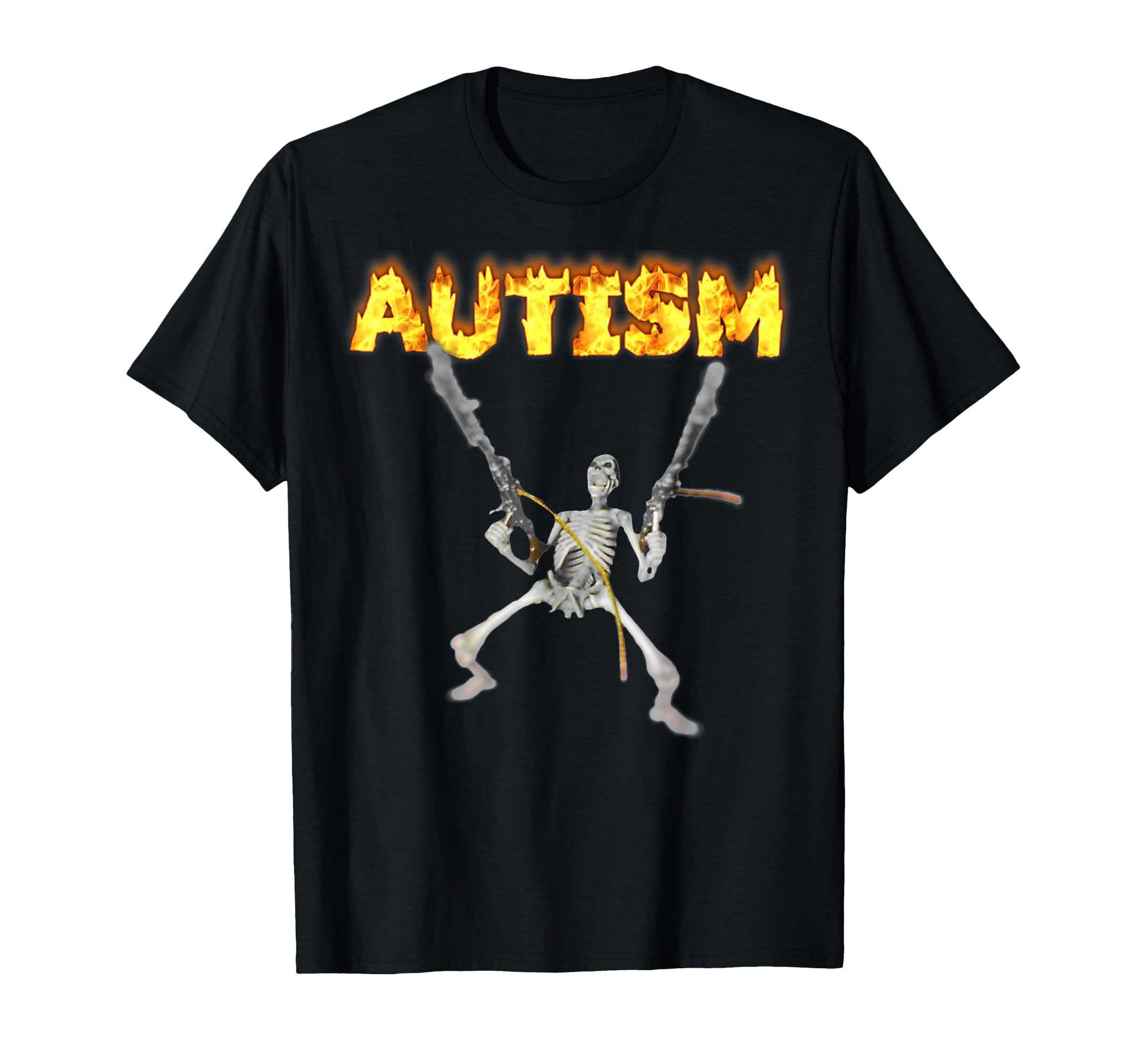 Autism Skeleton Meme T-Shirt : Amazon.co.uk: Fashion