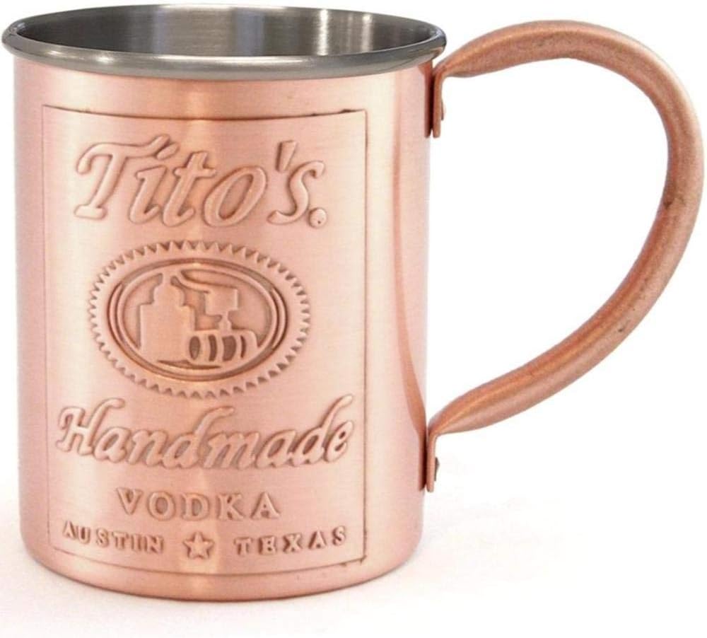 Amazon.com: Tito's Vodka Copper Moscow Mule Mug Set of 2 : Home & Kitchen