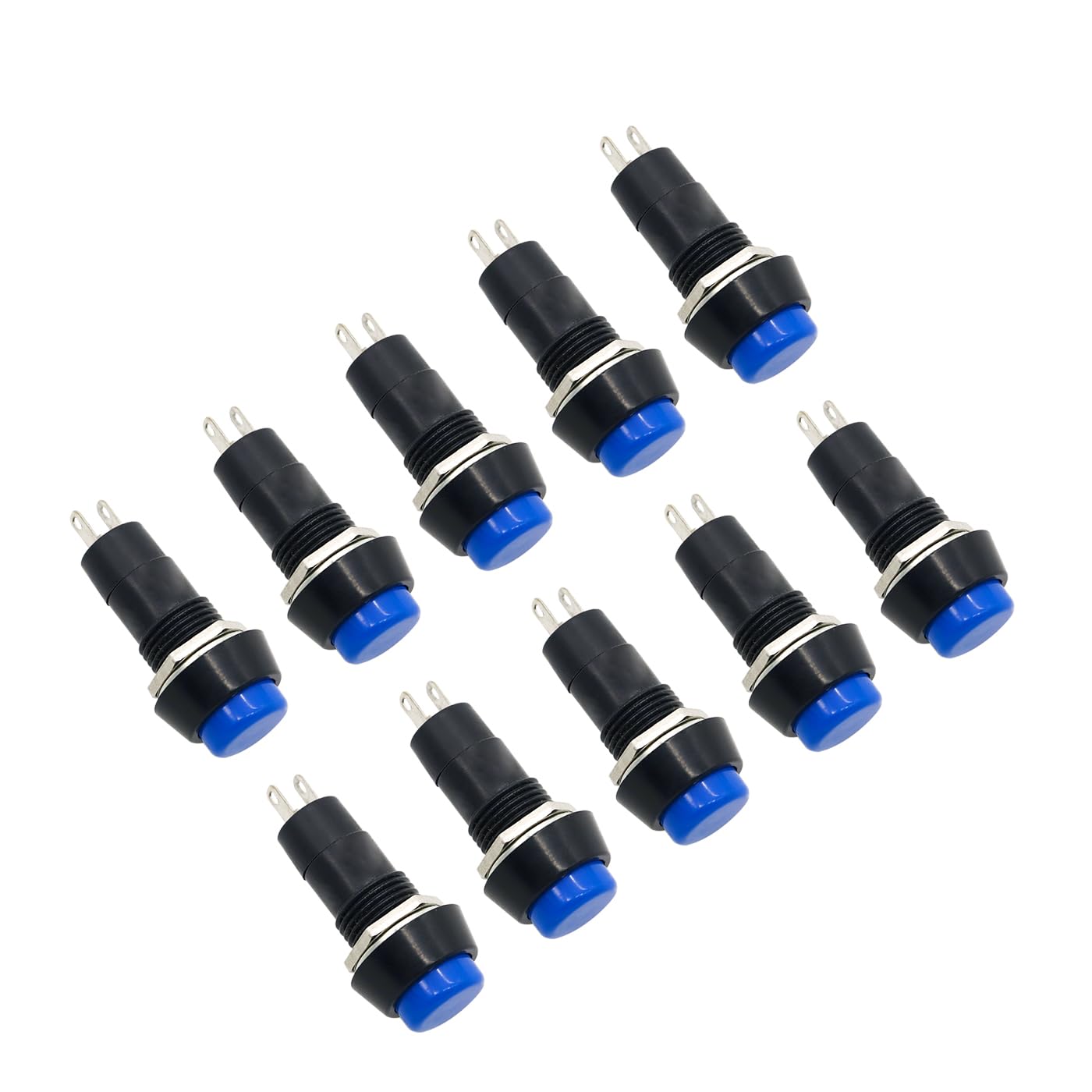 Electronic Spices Momentary push to On button blue color horn switches ...