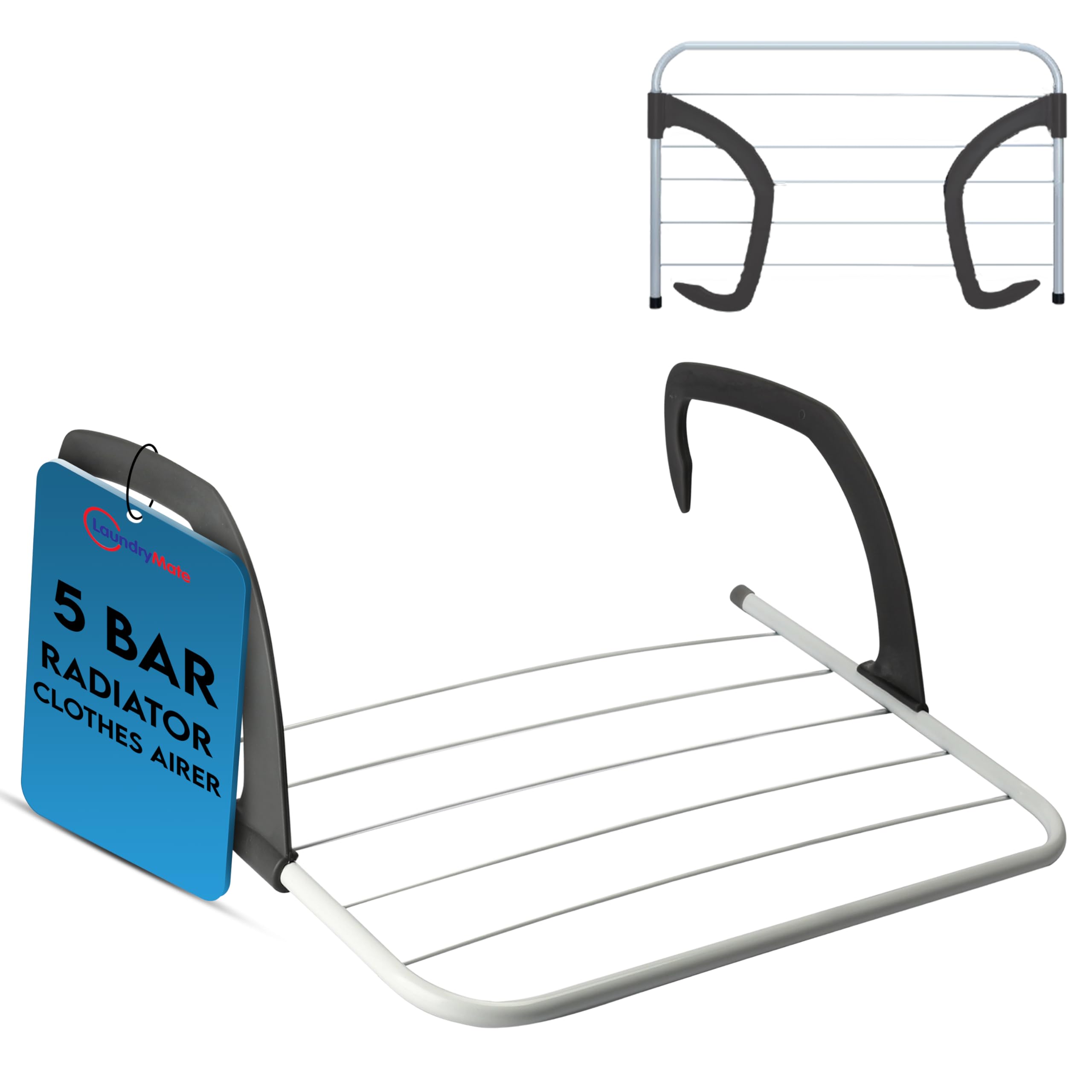 Laundry Mate 5 Bar Radiator Clothes Airer Foldable Clothes Drying Rack ...
